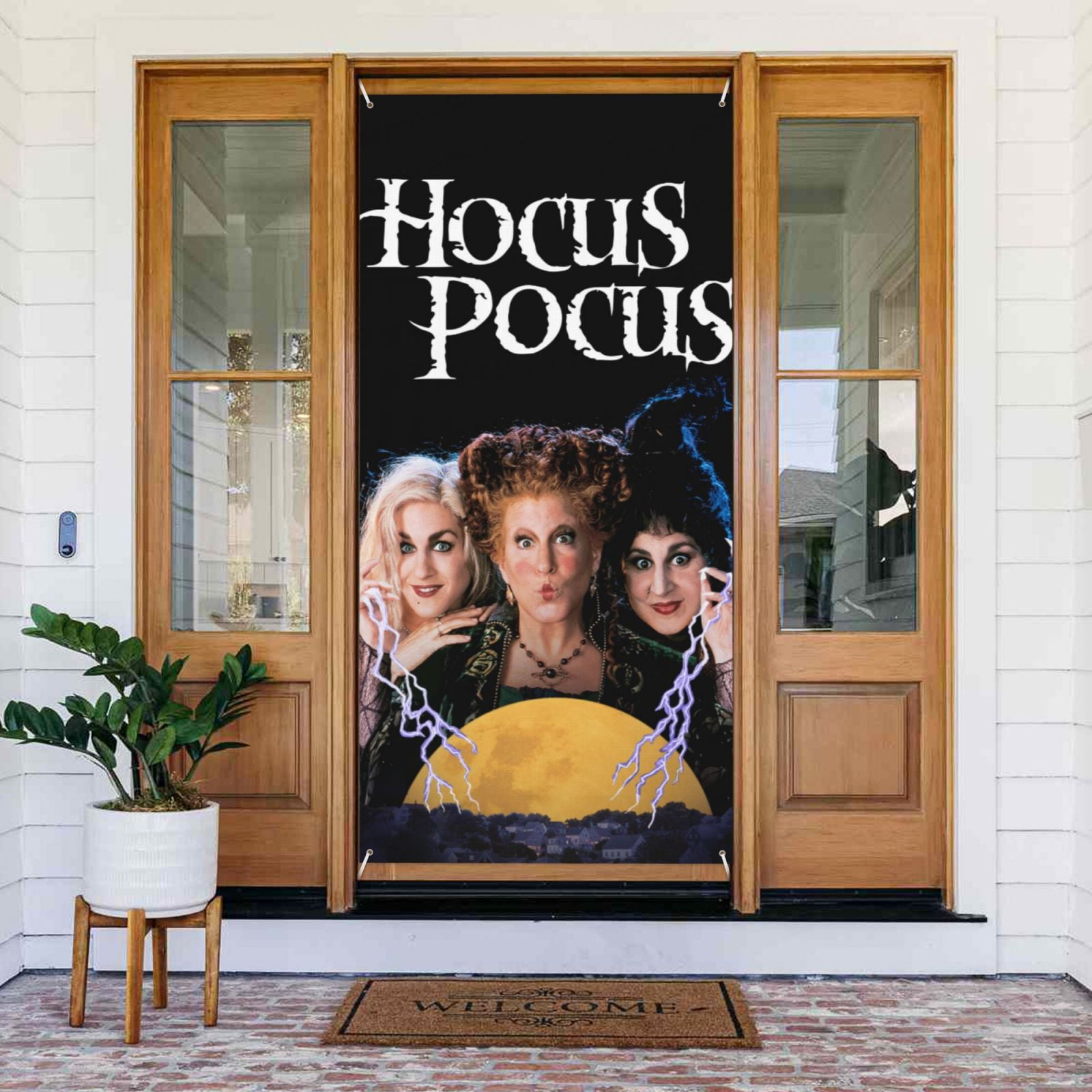 Door Cover Decoration Hocus Pocus Hanging Banner Backdrop Tapestry ...