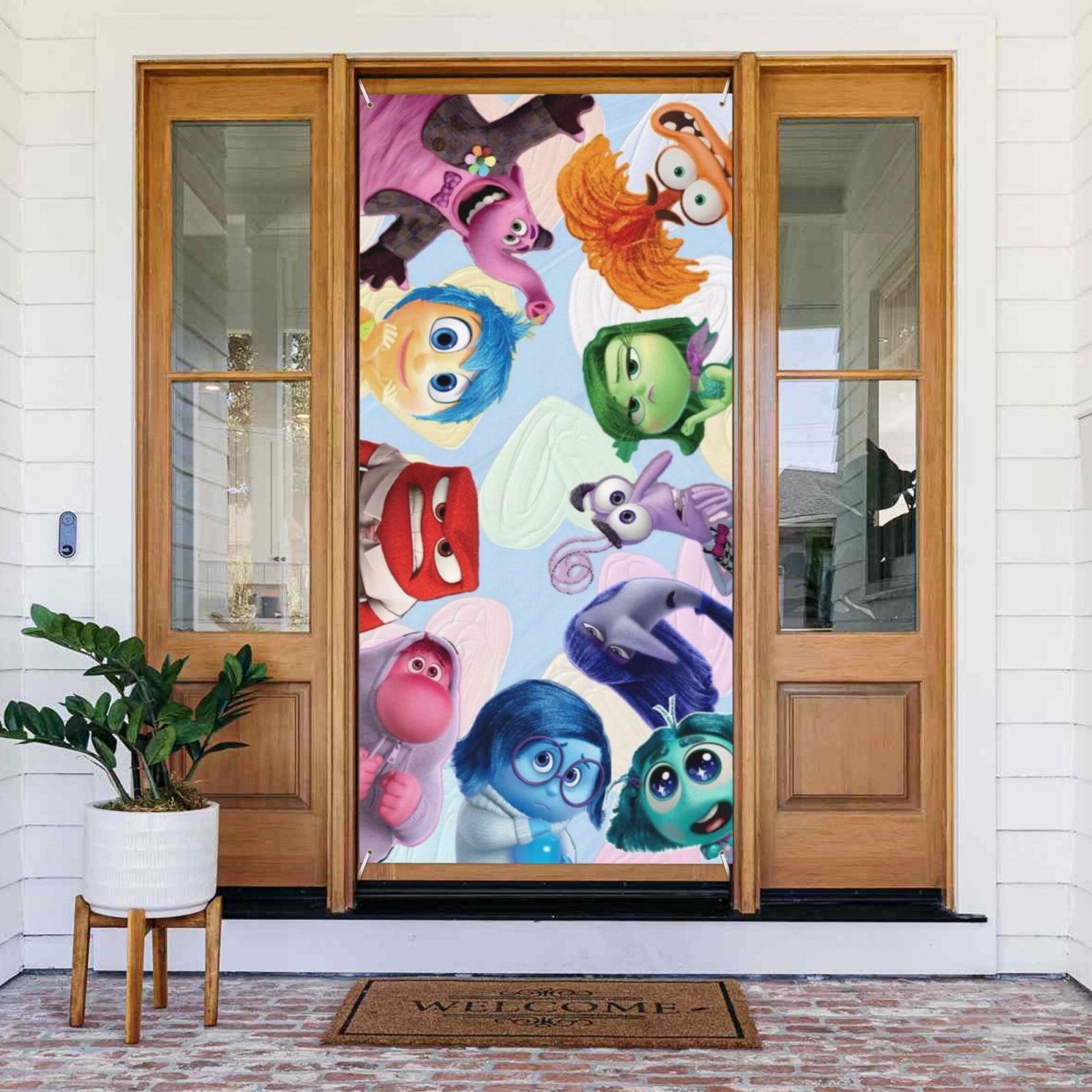 Door Cover Decoration Inside Out 2 Hanging Banner Backdrop Tapestry ...