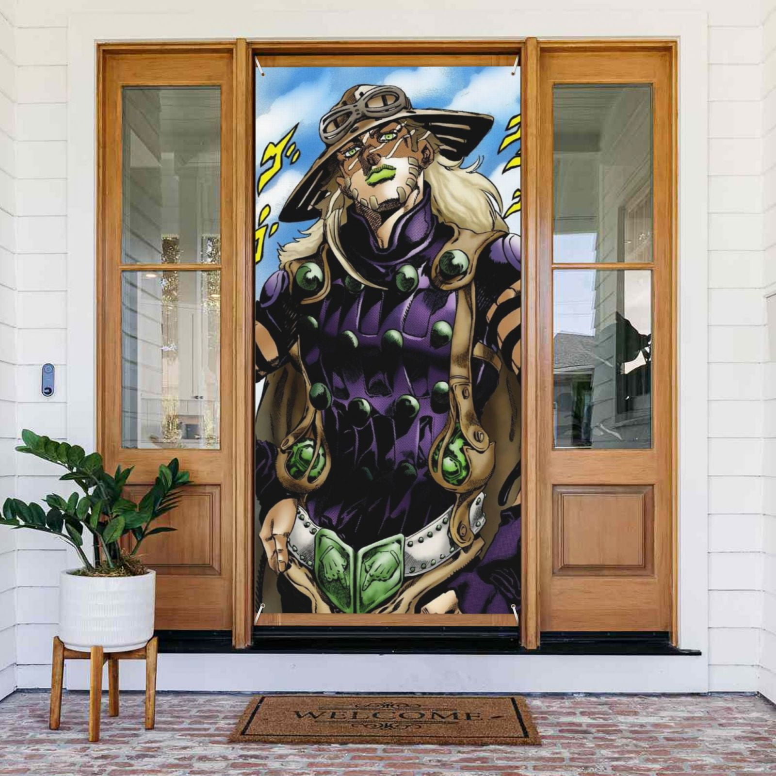 Door Cover Decoration Jojo's Bizarre Adventure Gyro Zeppeli Hanging ...