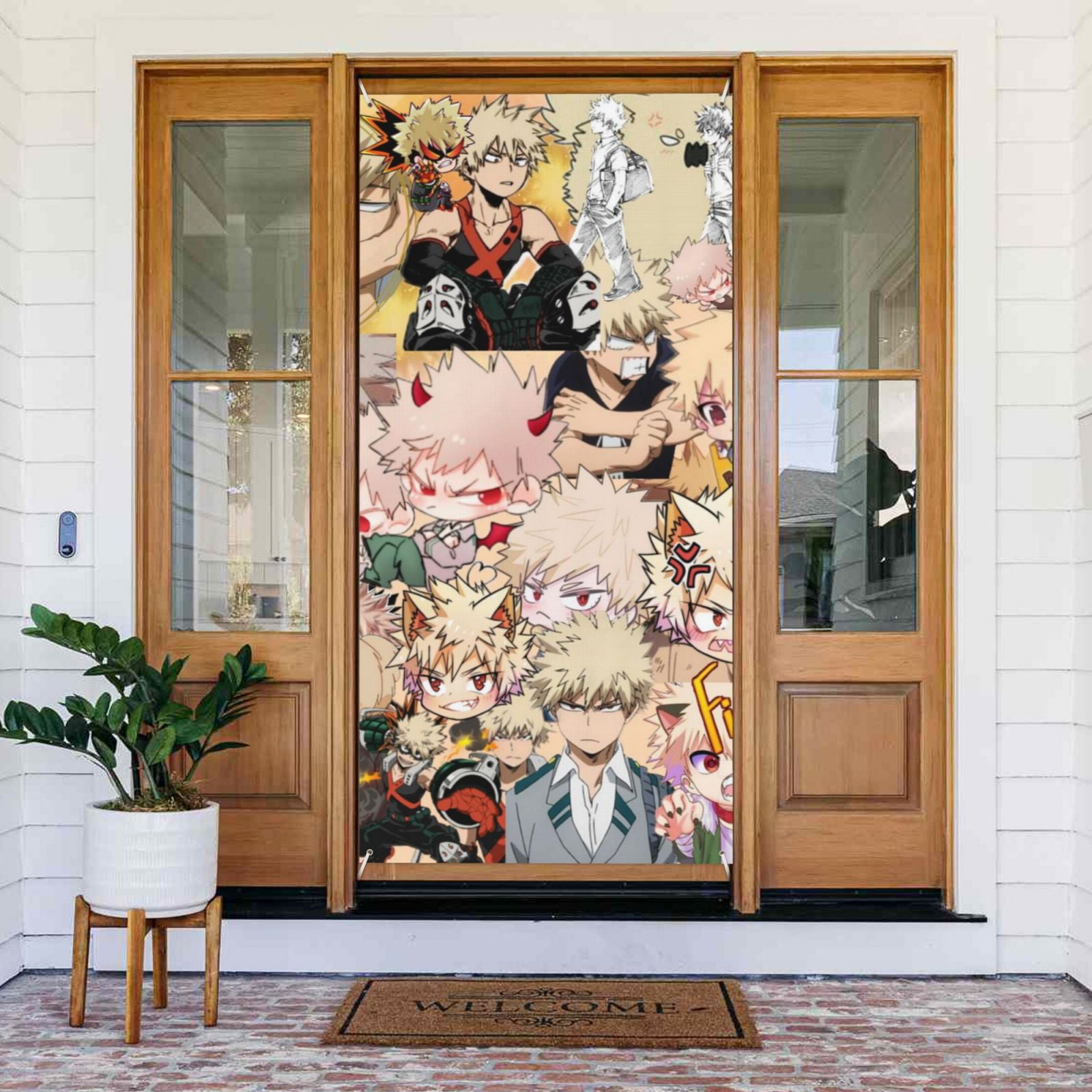 Door Cover Decoration My Hero Academia Katsuki Bakugo Collage Hanging ...