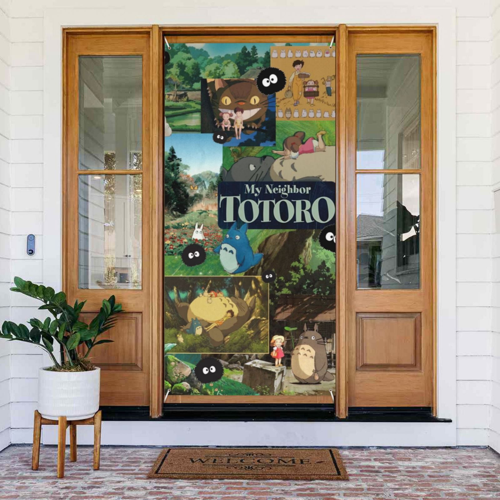 Door Cover Decoration My Neighbor Totoro Hanging Banner Backdrop ...