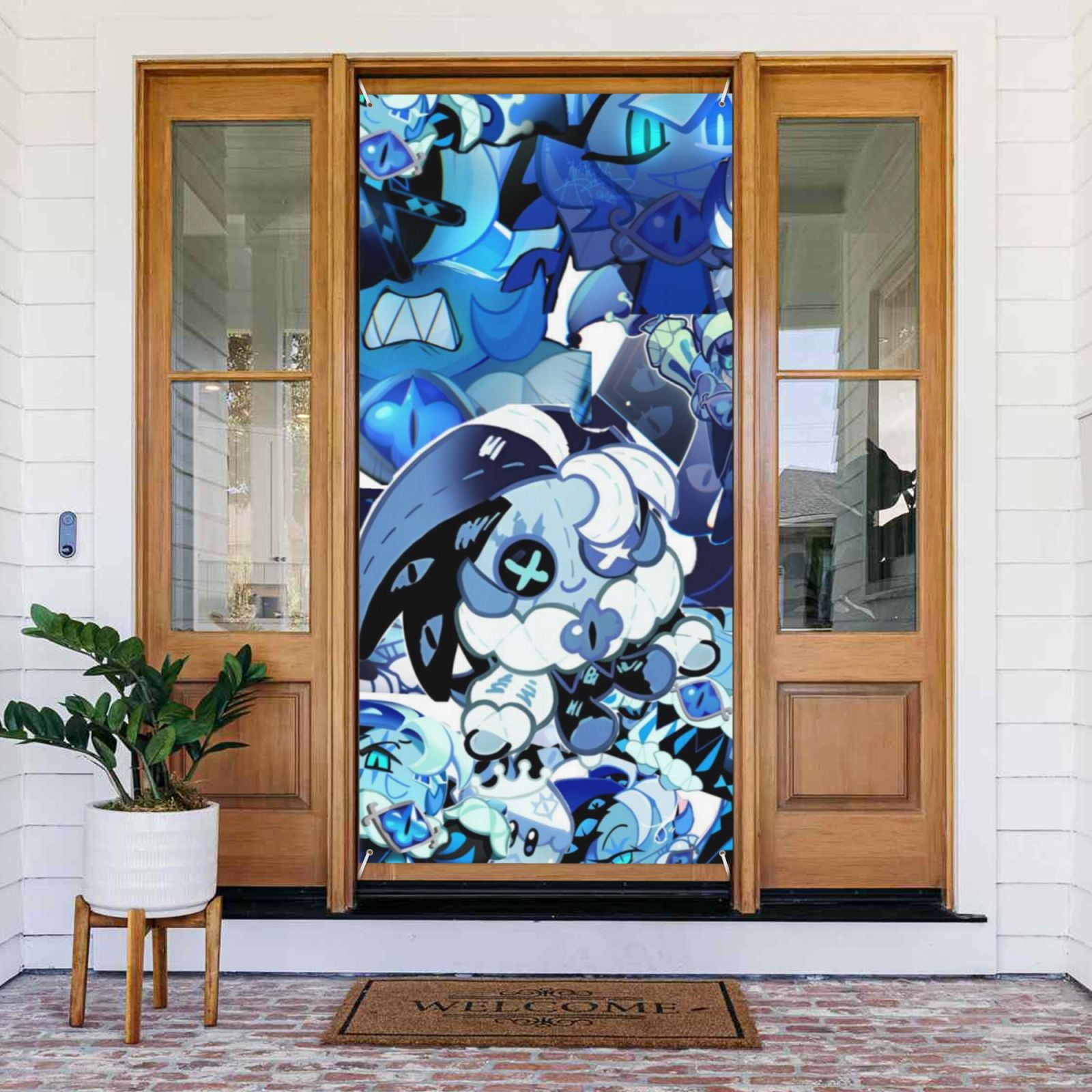 Door Cover Decoration Shadow Milk Cookie Hanging Banner Backdrop ...