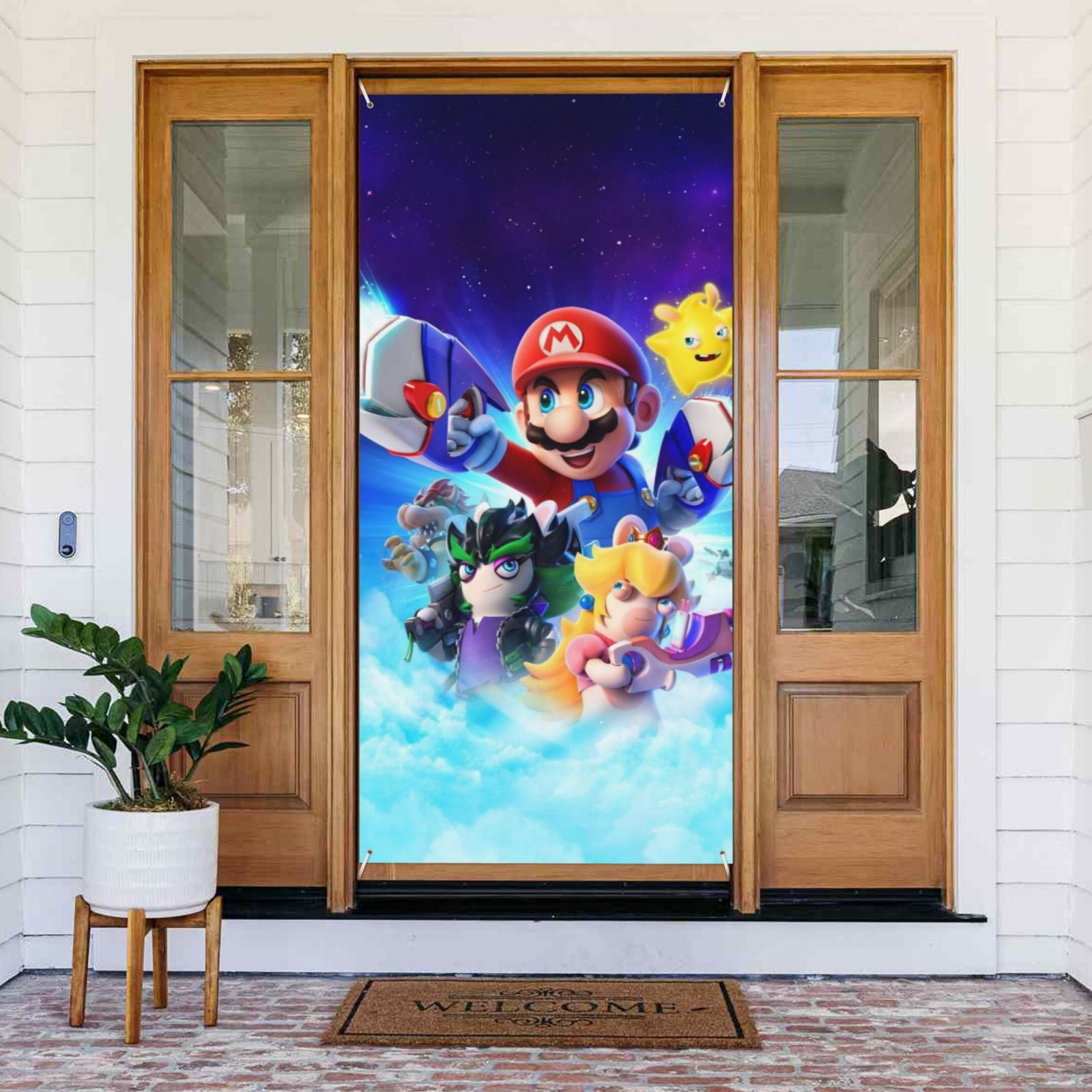 Door Cover Decoration Super Mario Hanging Banner Backdrop Tapestry ...