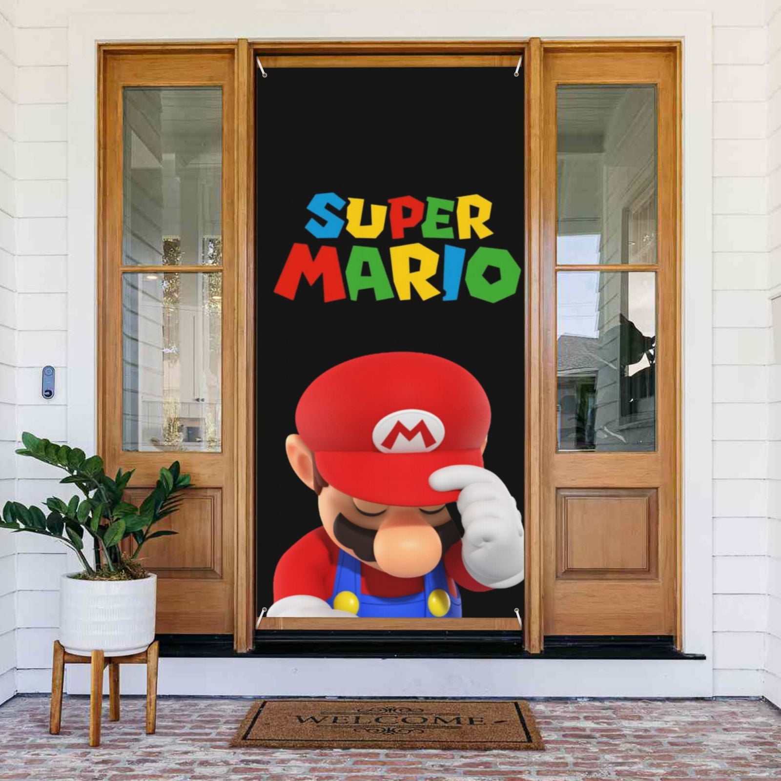 Door Cover Decoration Super Mario Hanging Banner Backdrop Tapestry ...