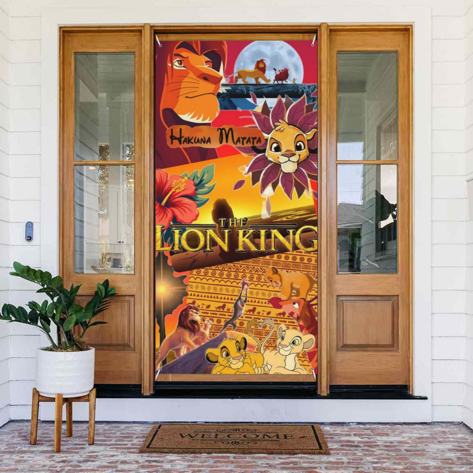 Door Cover Decoration The Lion King Hanging Banner Backdrop Tapestry ...