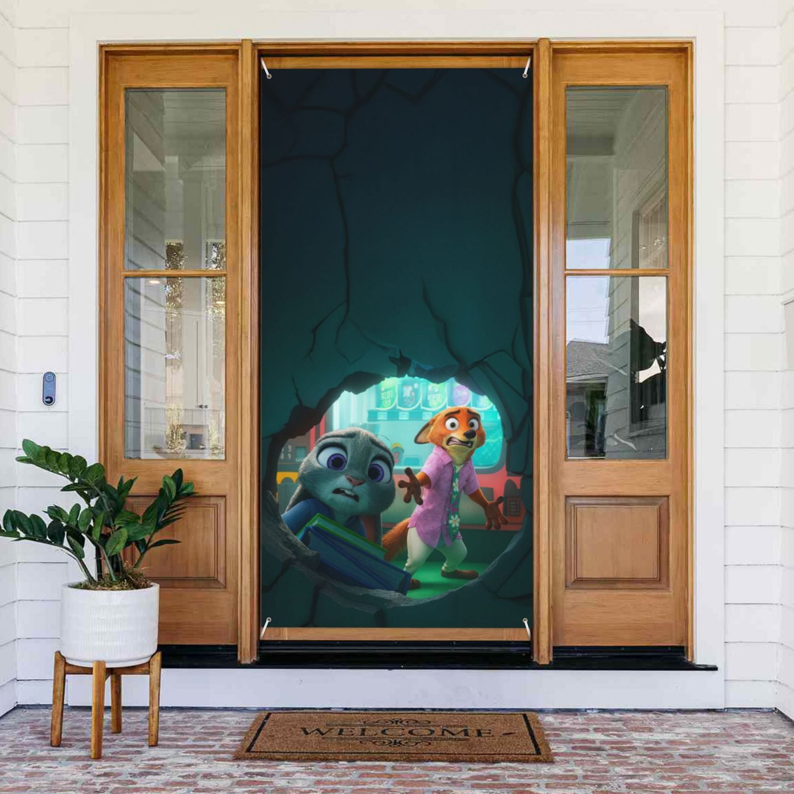 Door Cover Decoration,Zootopia Door Hanging Banner Background for Home ...