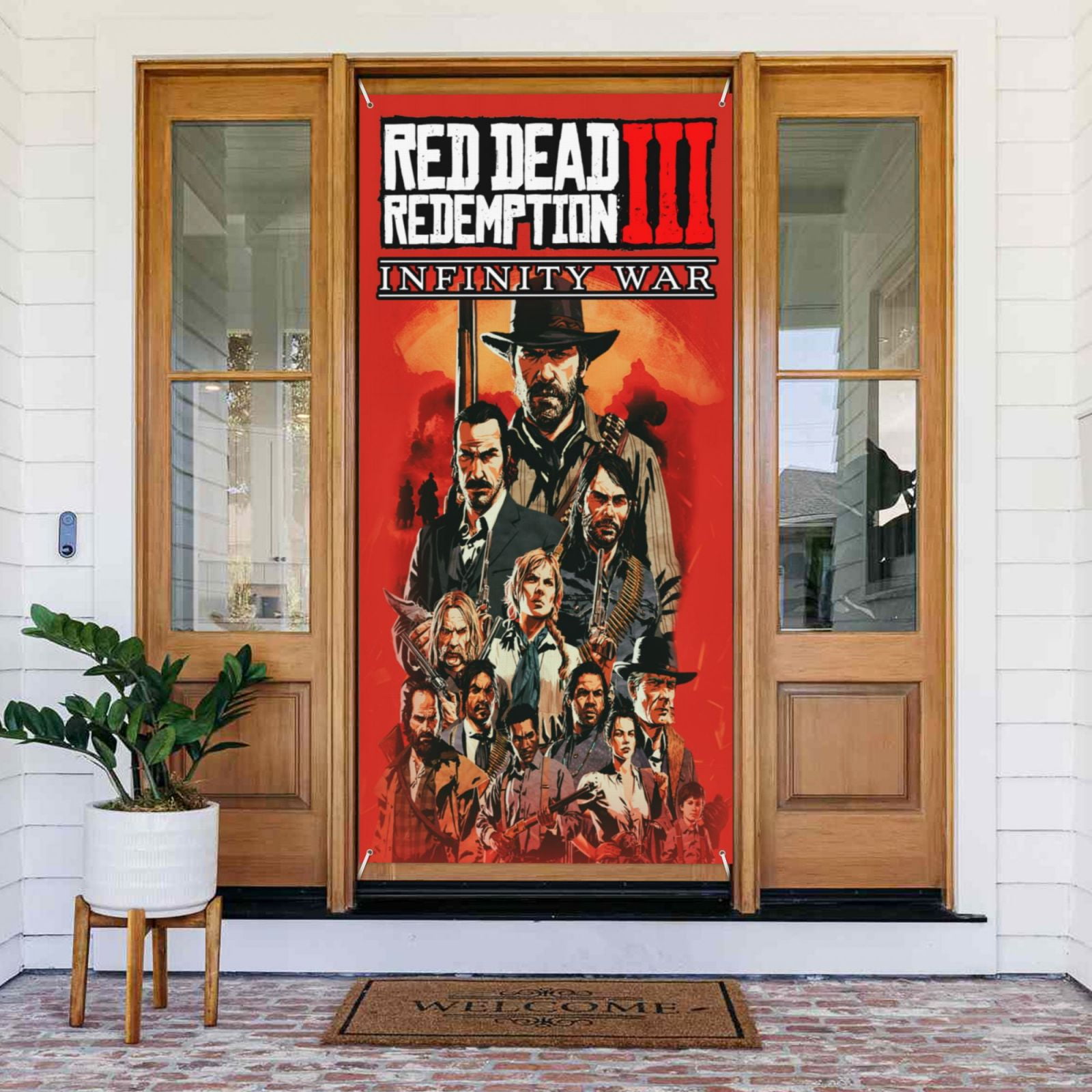 Door Cover Decorations Red Dead Redemption Door Banner Porch Sign ...