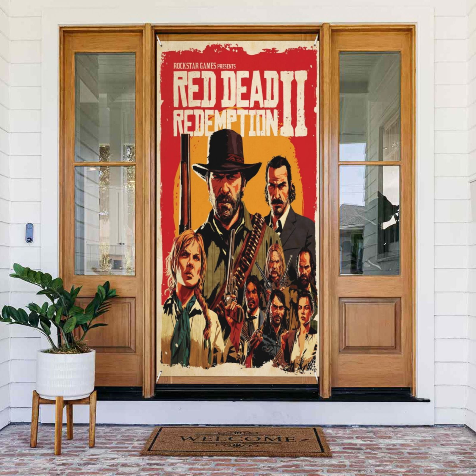 Door Cover Decorations Red Dead Redemption Door Banner Porch Sign ...