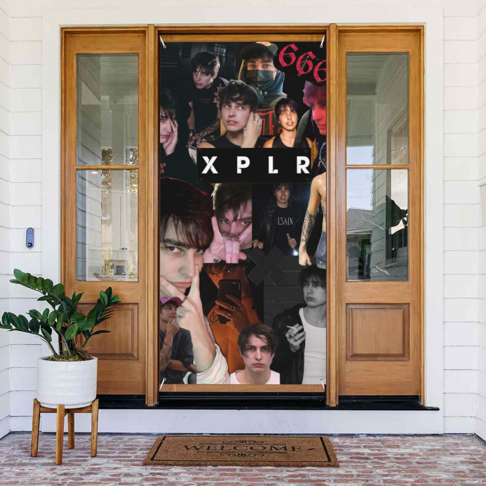 Door Cover Decorations Sam and Colby XPLR Door Banner Porch Sign for ...