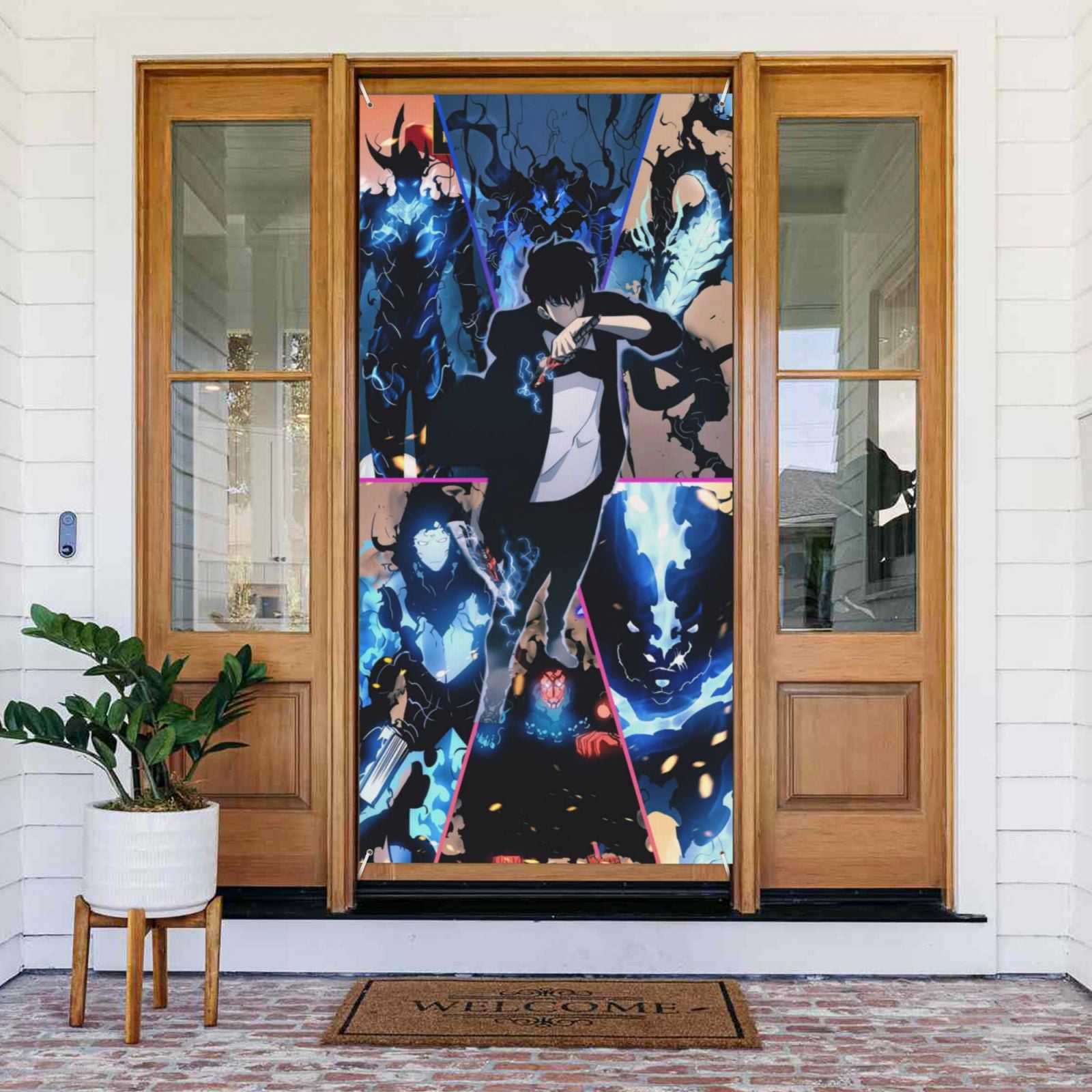 Door Cover Decorations Solo Leveling Door Banner Porch Sign Banner For ...