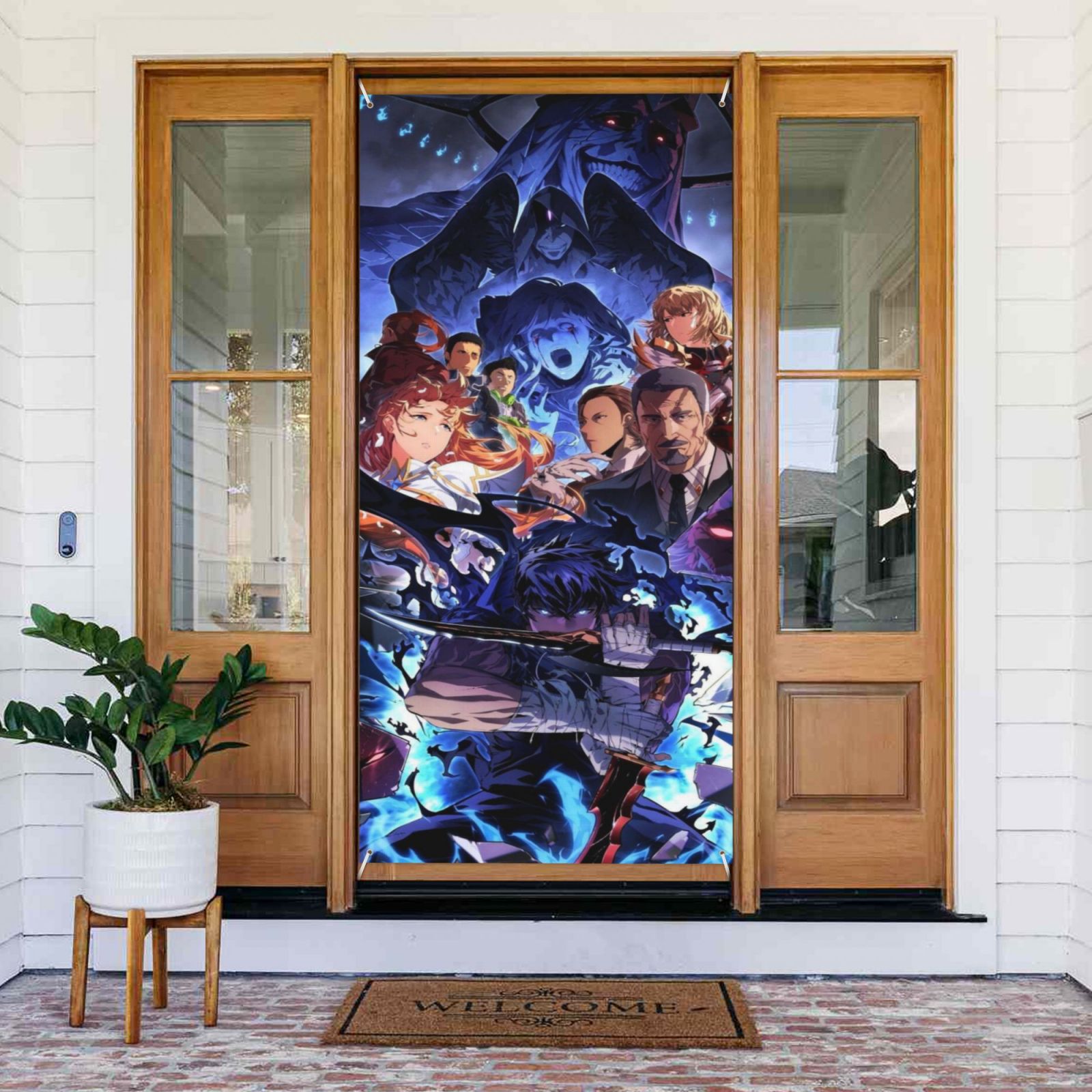 Door Cover Decorations Solo Leveling Door Banner Porch Sign Banner For ...