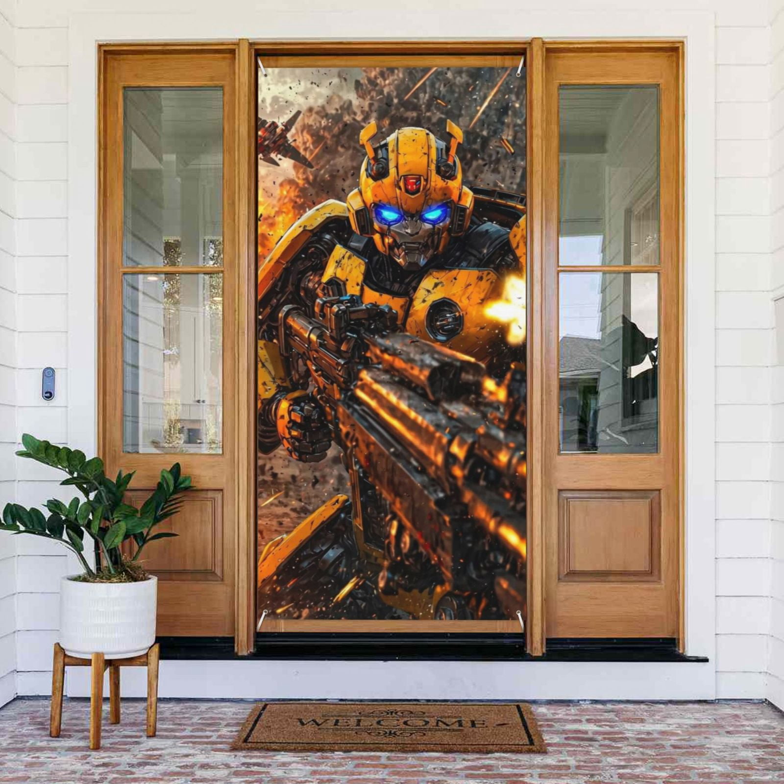 Door Cover Decorations Transformers Door Banner Porch Sign for Party ...
