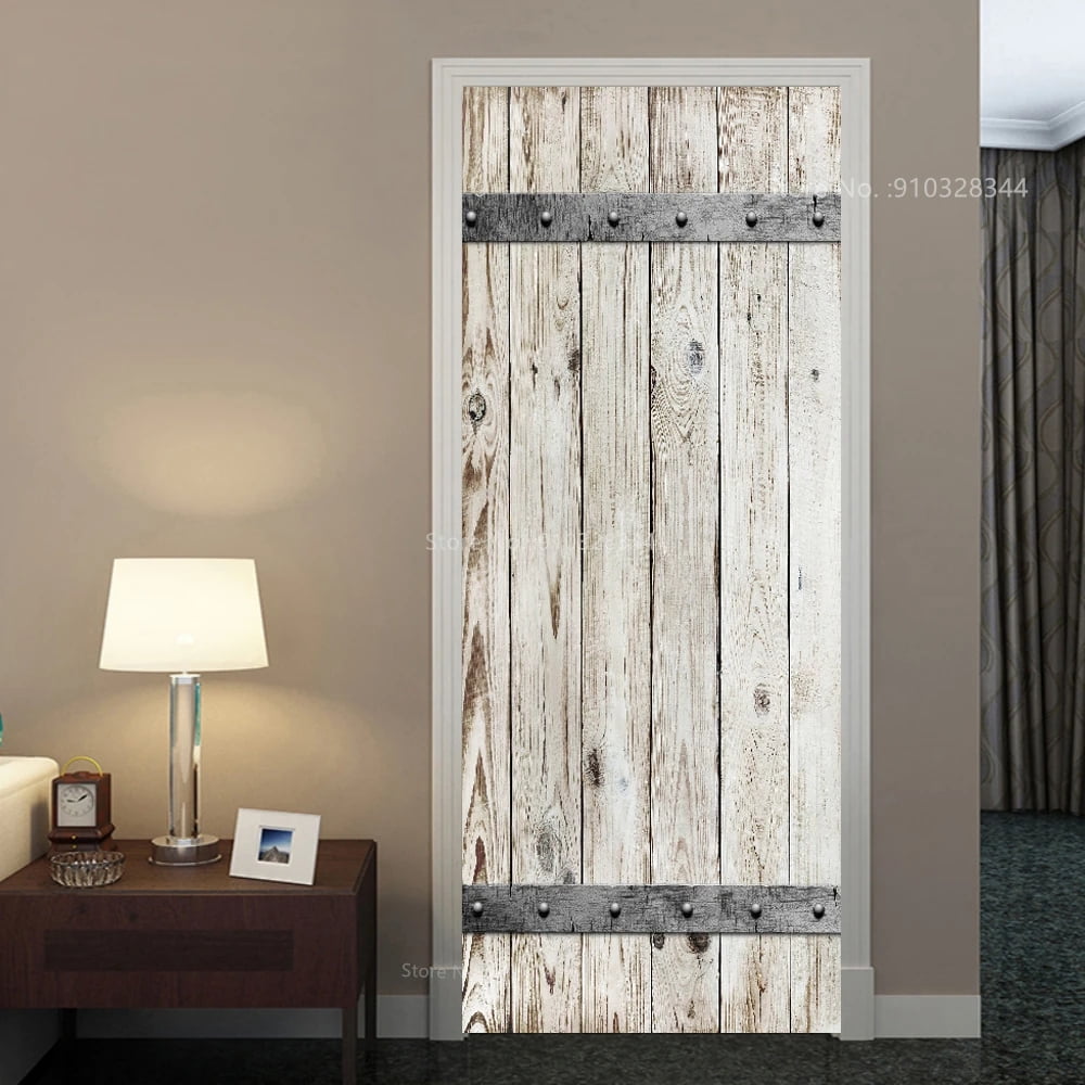 Door Cover Sticker Glass Self Adhesive Door Flower 3D Door Posters DIY ...