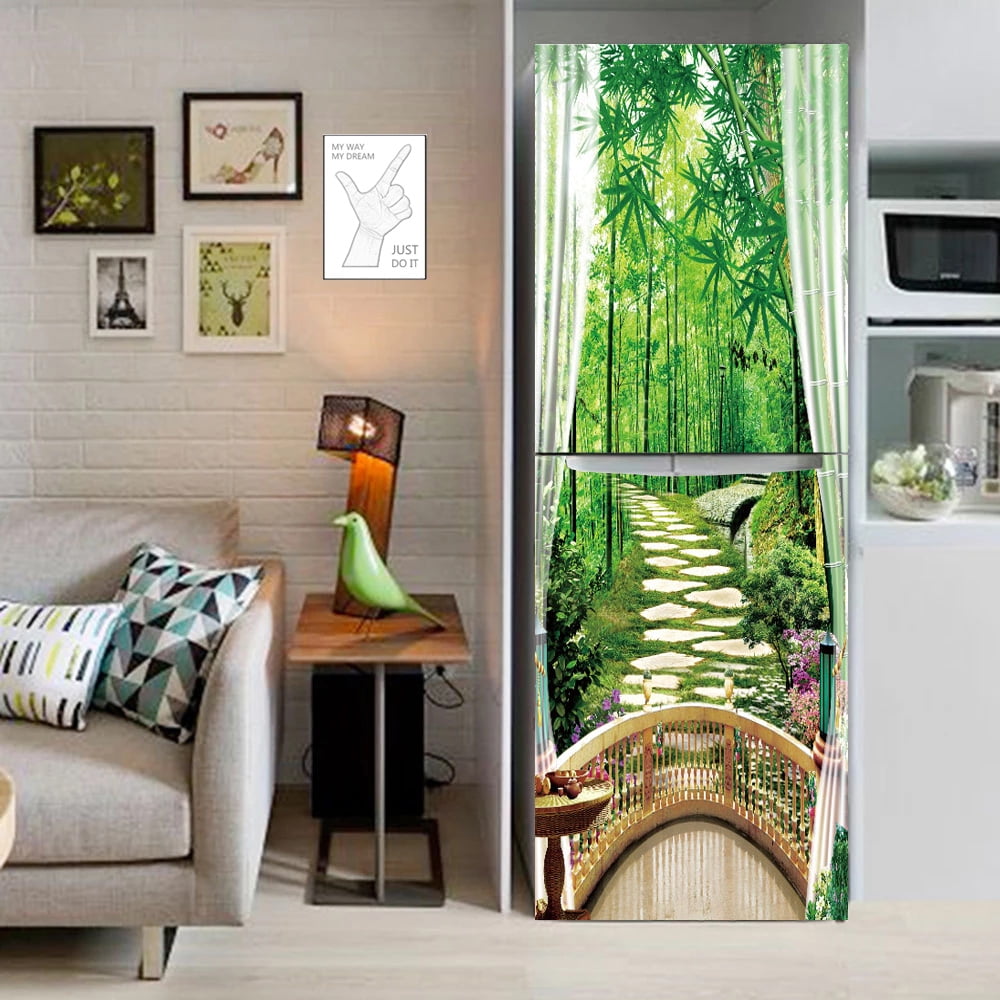 Door Covering of Fridge Sunflower Sea Refrigerator Wallpaper Full ...