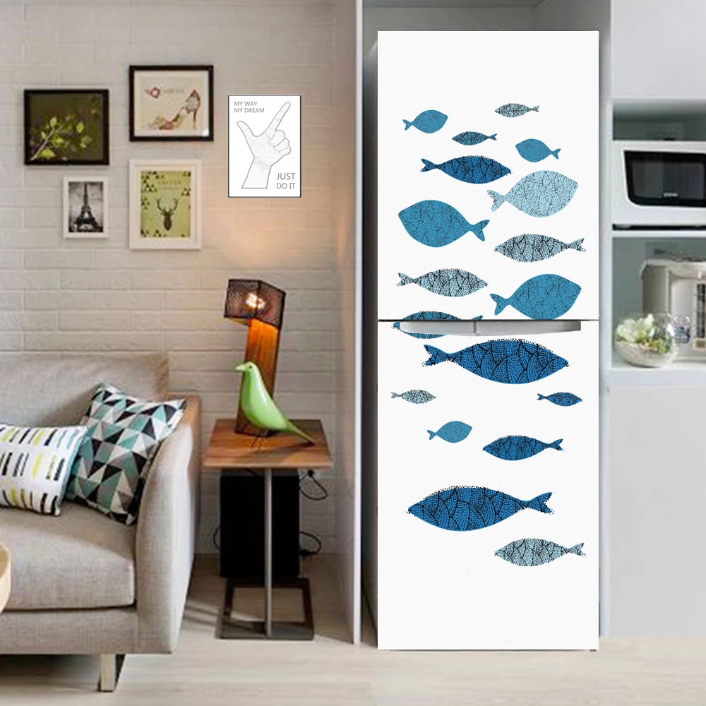 Door Covering of Fridge Sunflower Sea Refrigerator Wallpaper Full ...