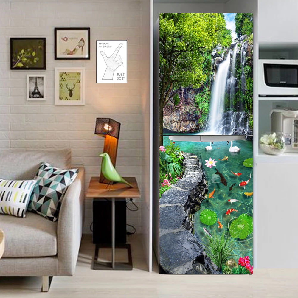 Door Covering of Fridge Sunflower Sea Refrigerator Wallpaper Full ...