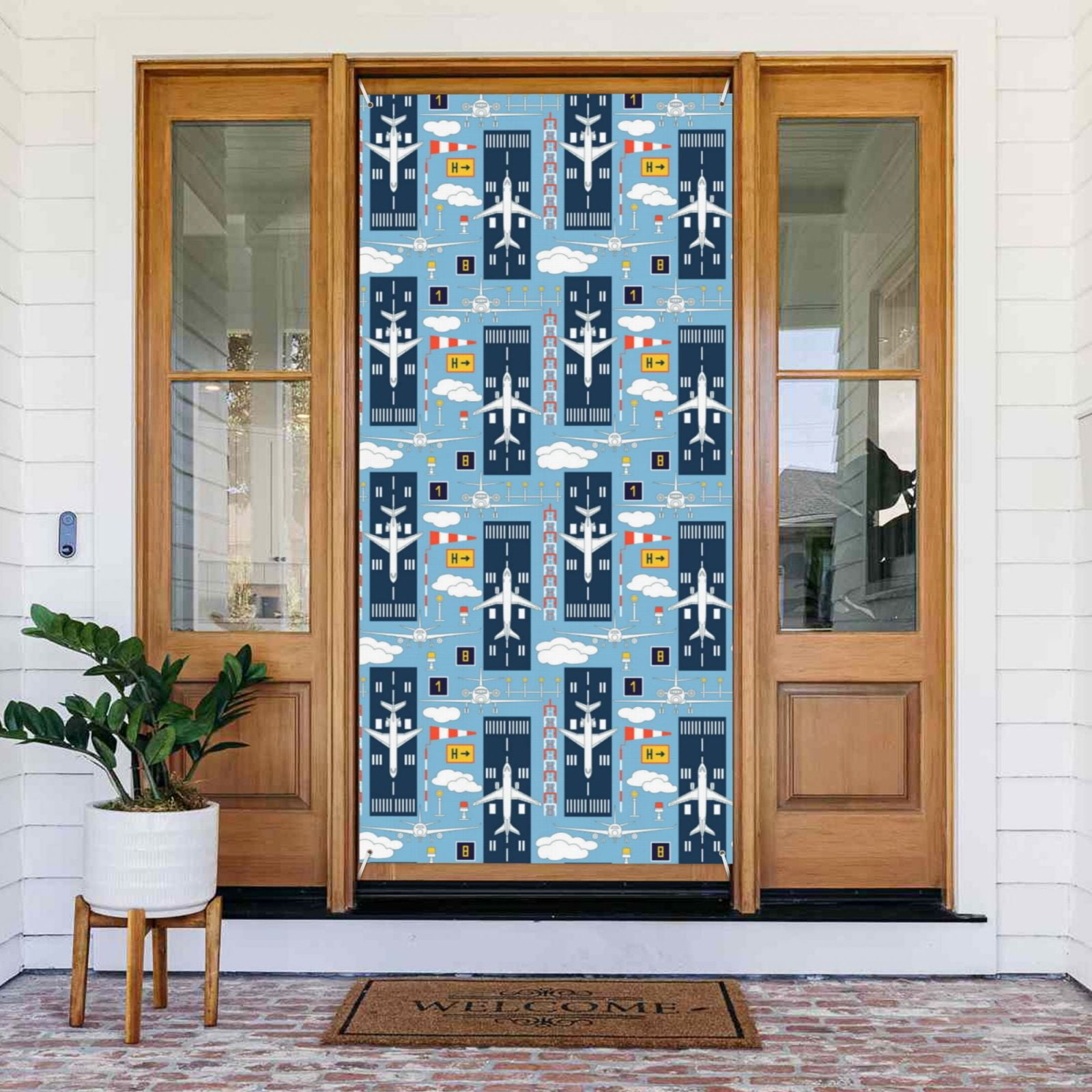 Door Covers Decorative - Airplanes and Aviation Signs Door Banner ...