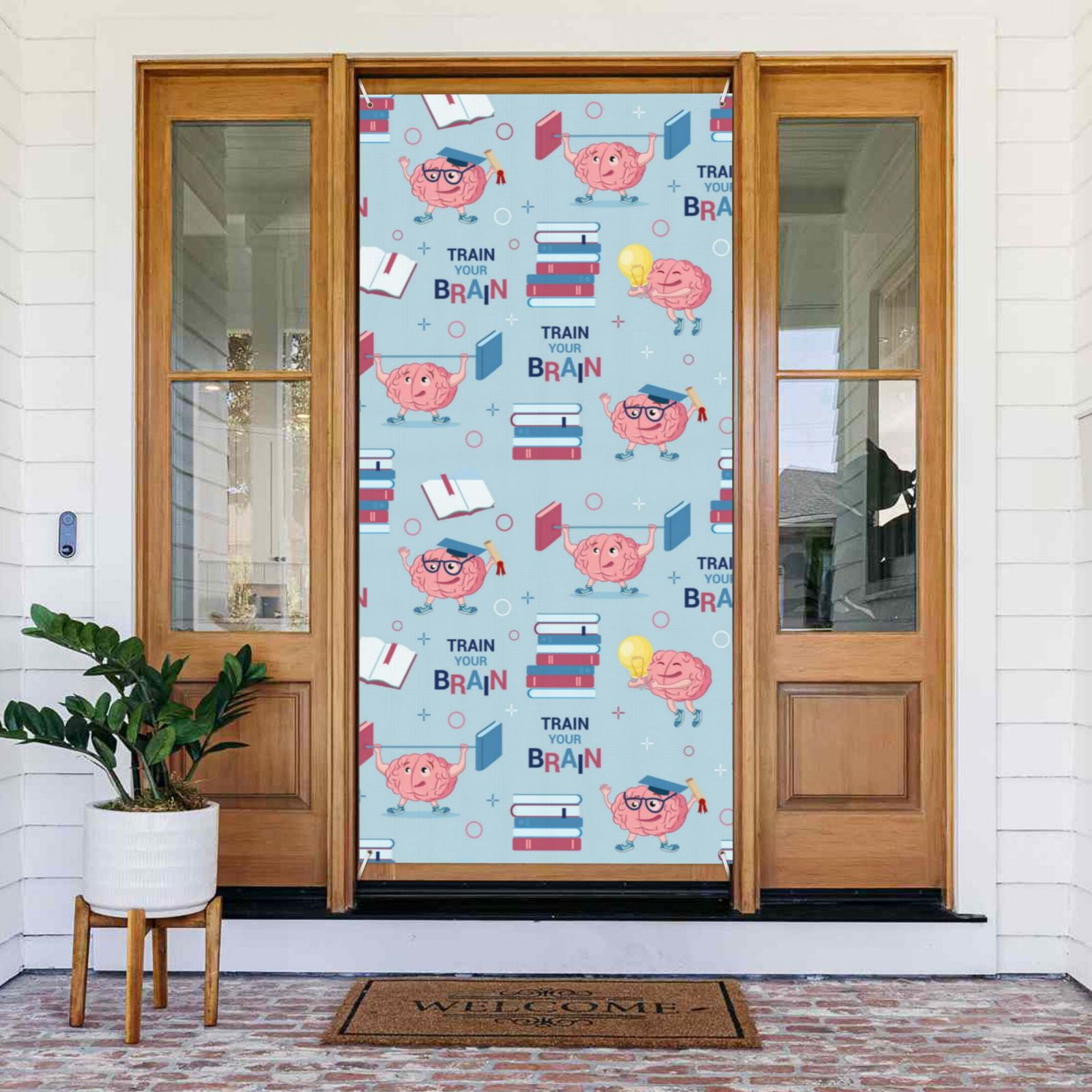 Door Covers Decorative - Brain Training Door Banner Decorations for ...