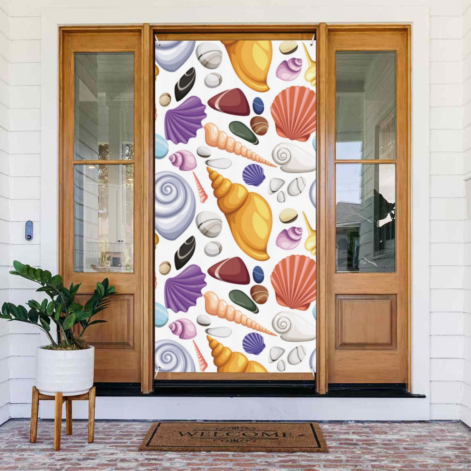 Door Covers Decorative - Cartoon Conch Shell Door Banner Decorations ...