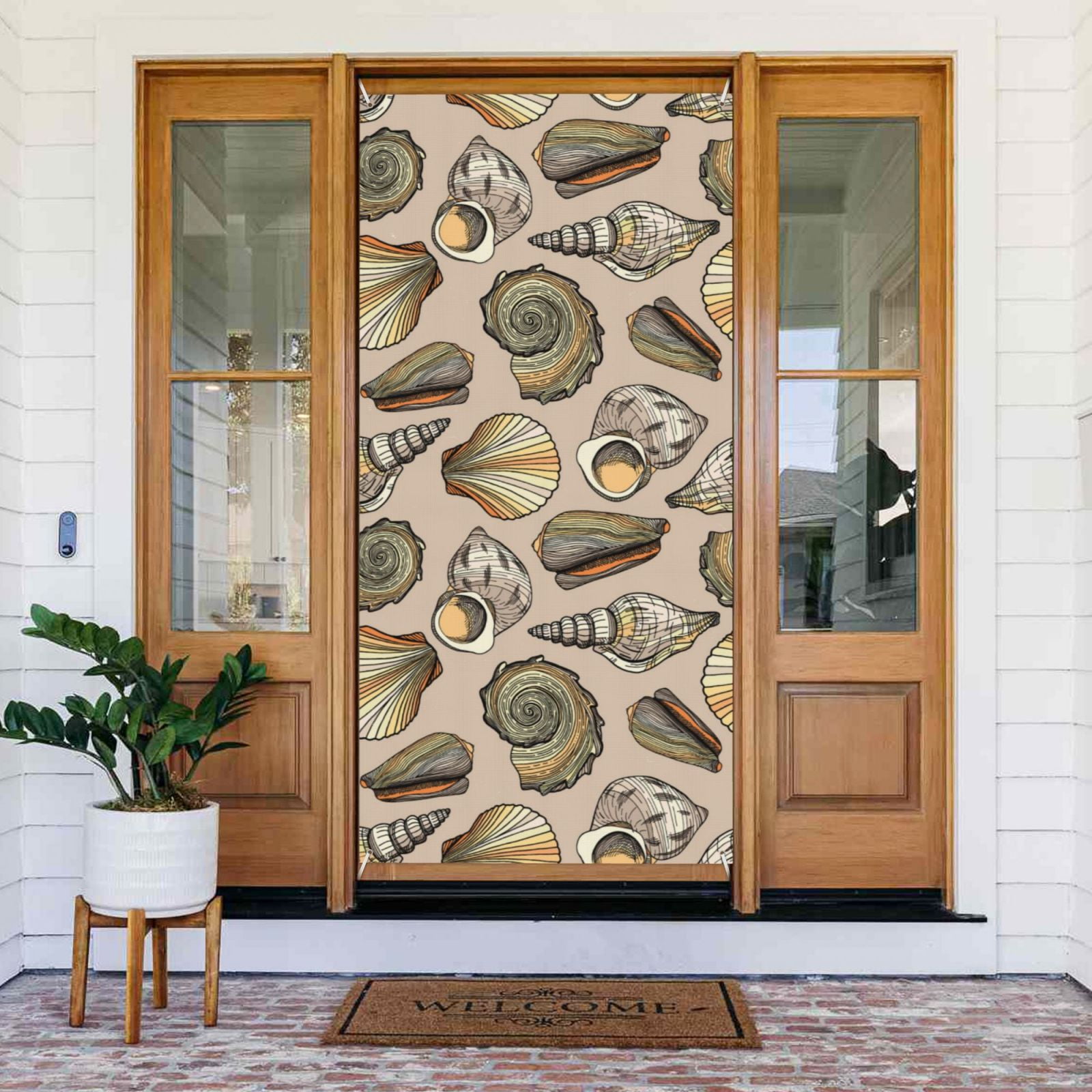 Door Covers Decorative - Conch Shells Print No.9040 Door Banner ...