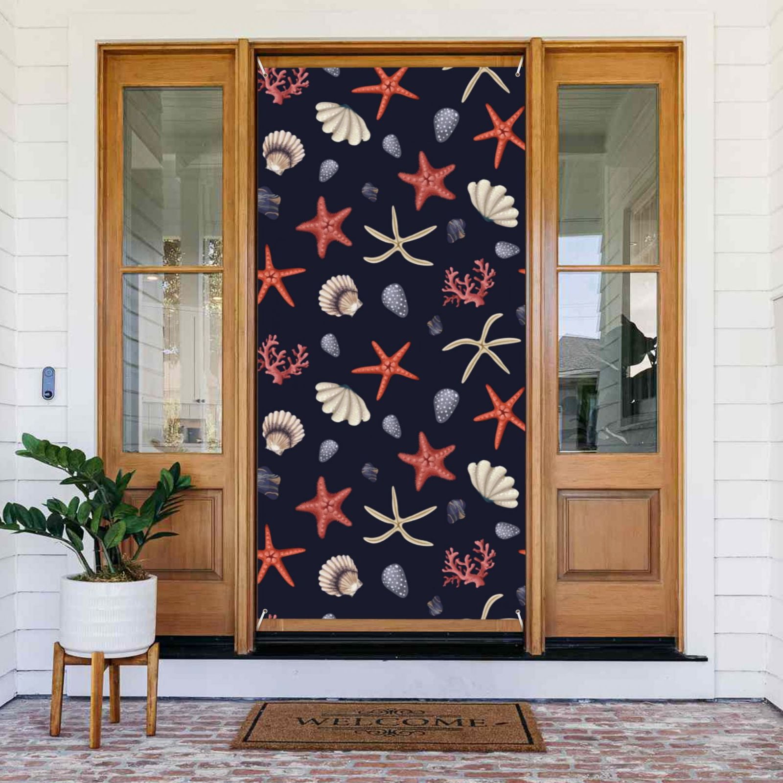 Door Covers Decorative - Conch Shells Print No.9049 Door Banner ...