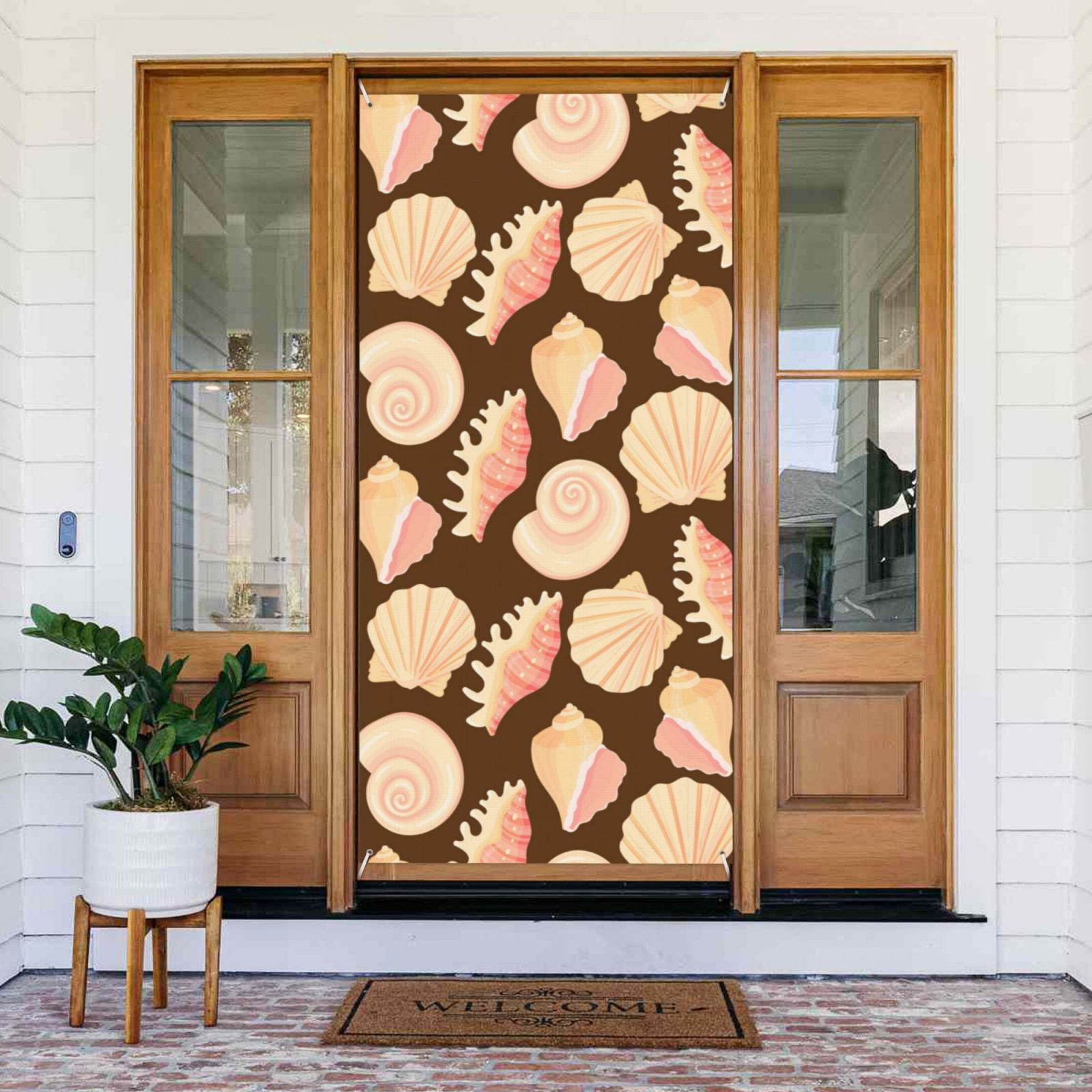 Door Covers Decorative, Conch Shells Print No.9052 Cute Door Banner ...