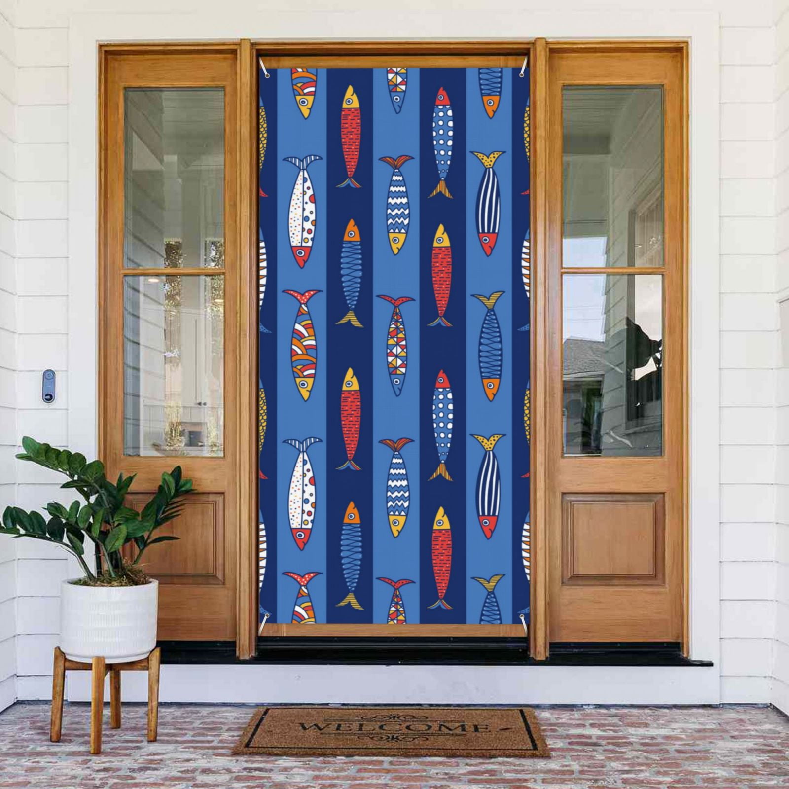 Door Covers Decorative - Cute Fish Door Banner Decorations for Indoor ...