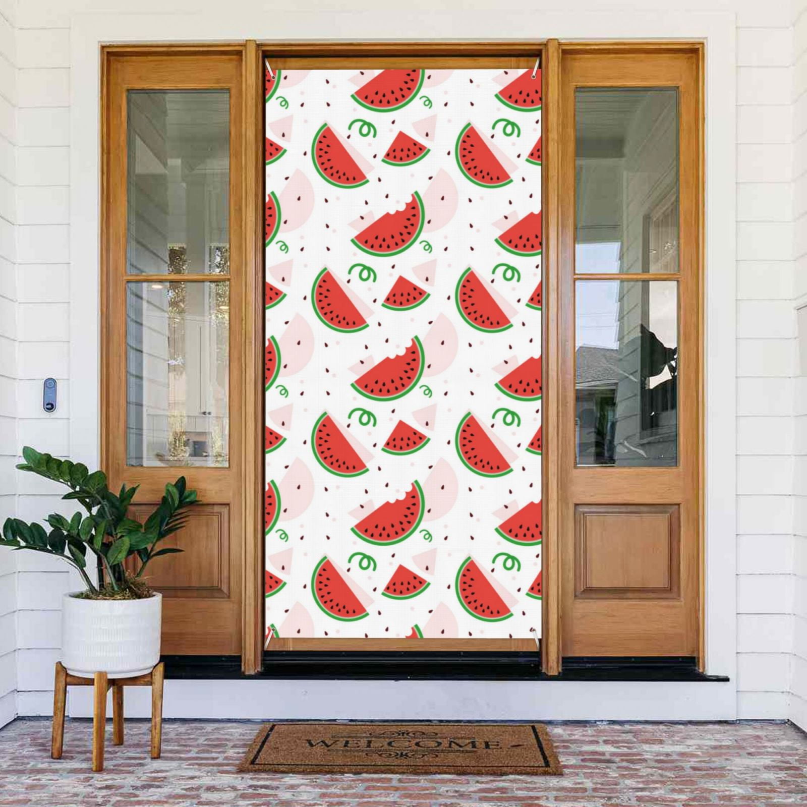 Door Covers Decorative - Cute Watermelon Fujiman Door Banner ...