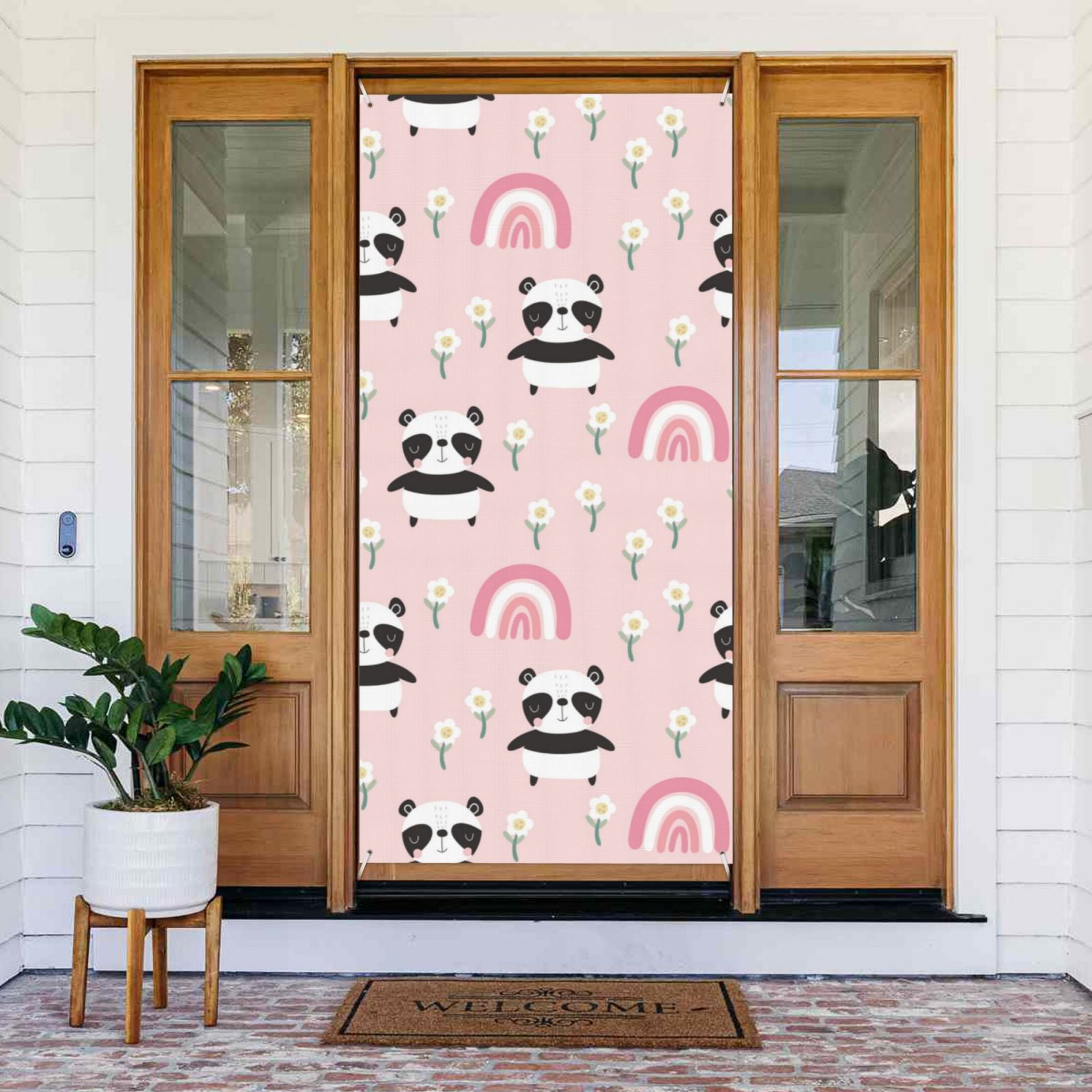 Door Covers Decorative - Cute cartoon panda Door Banner Decorations for ...