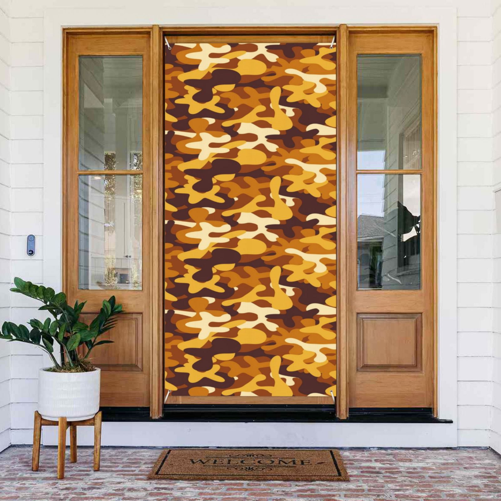 Door Covers Decorative - Desert Camouflage Door Banner Decorations for ...