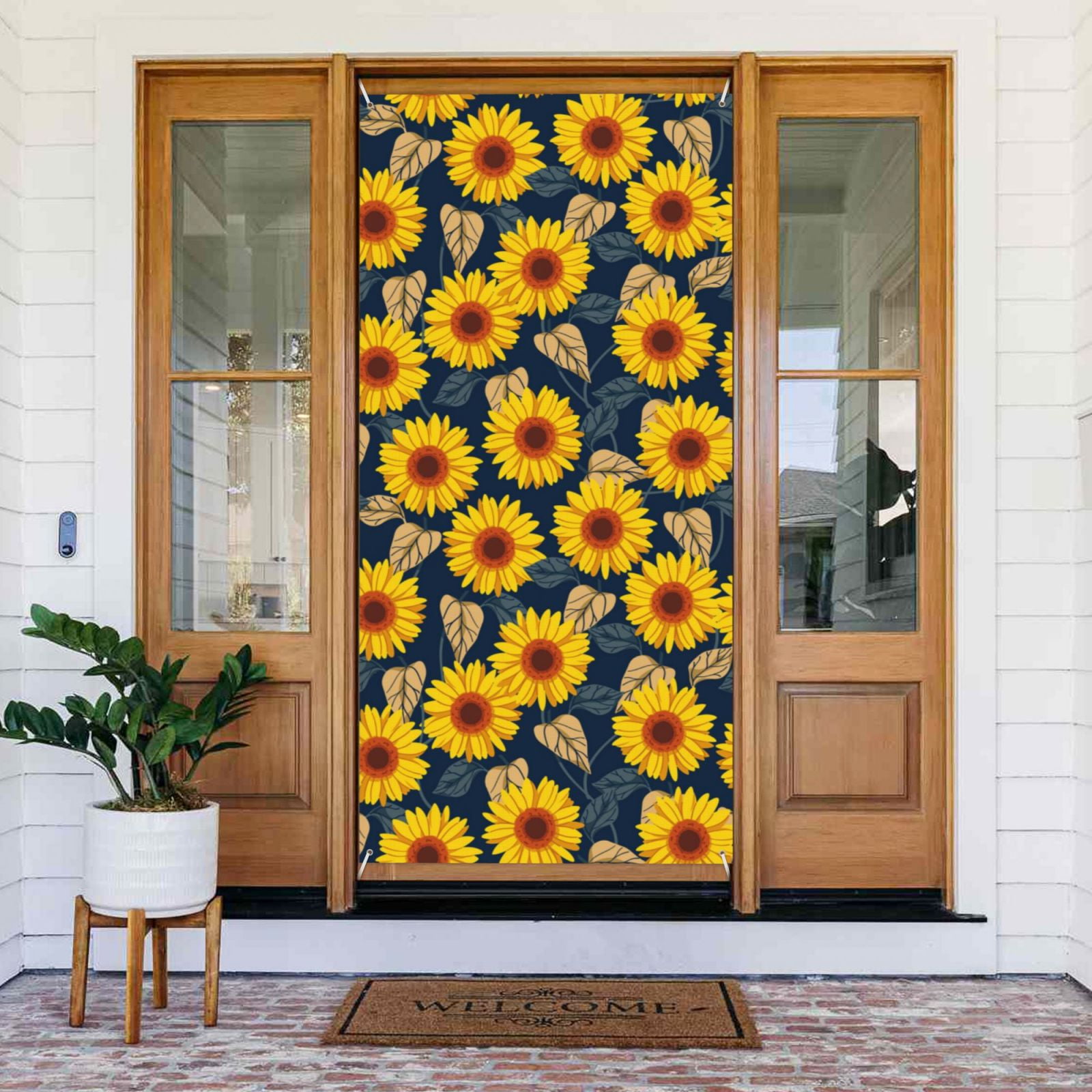 Door Covers Decorative - Fujiman Sunflowers Door Banner Decorations for ...