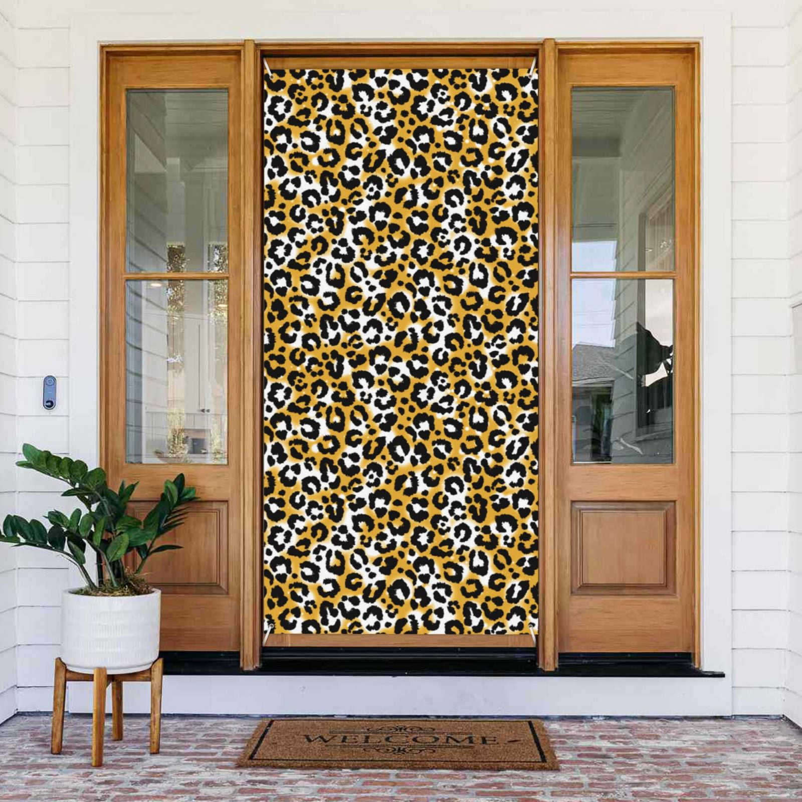 Door Covers Decorative - Leopard print A0 Door Banner Decorations for ...