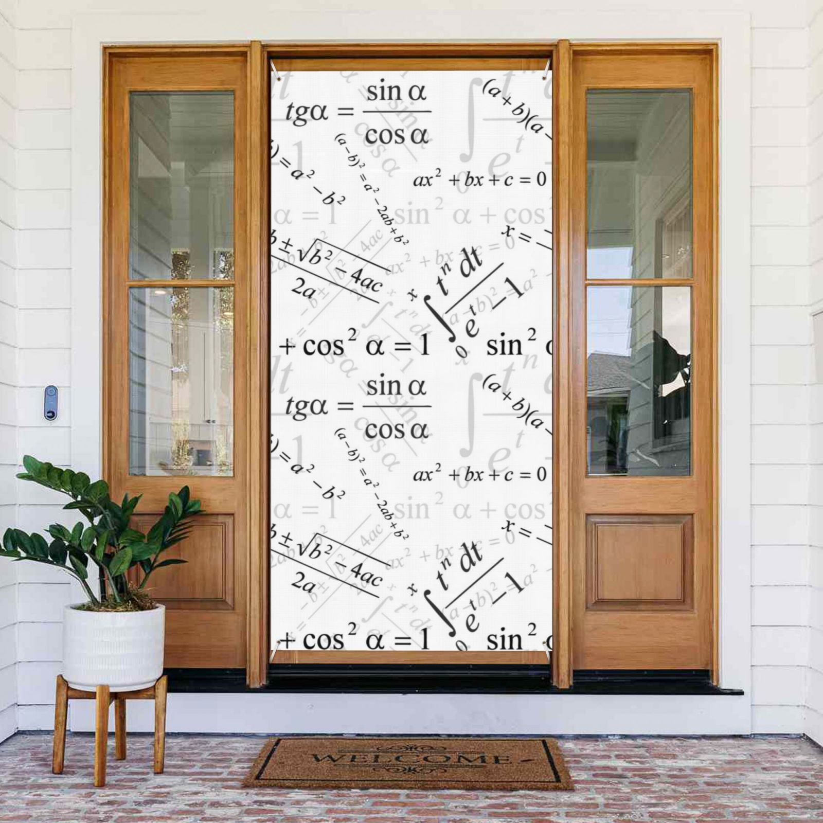 Door Covers Decorative, Print equation Math Cute Door Banner ...