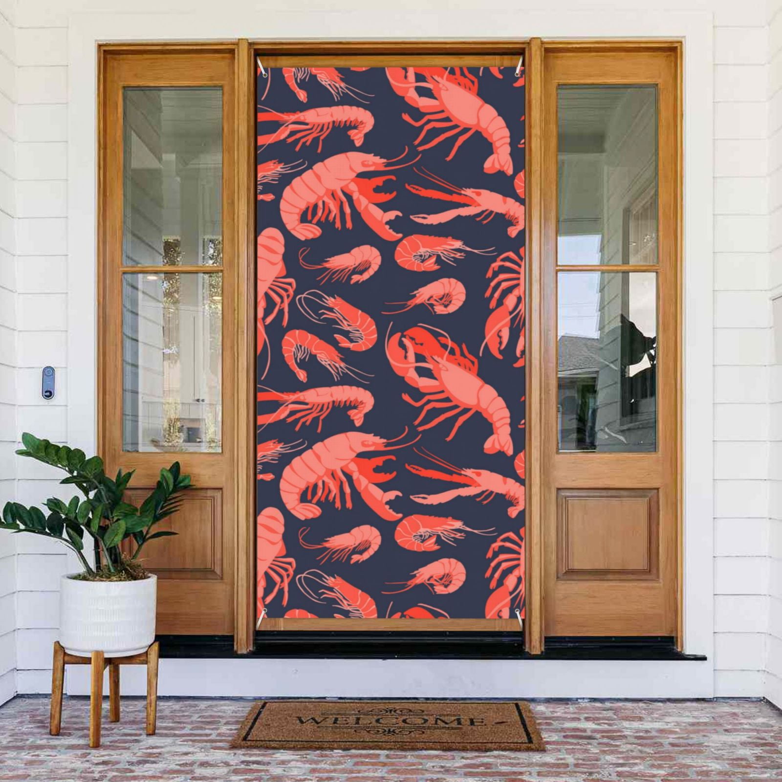 Door Covers Decorative - Shrimp No.9043 Door Banner Decorations for ...