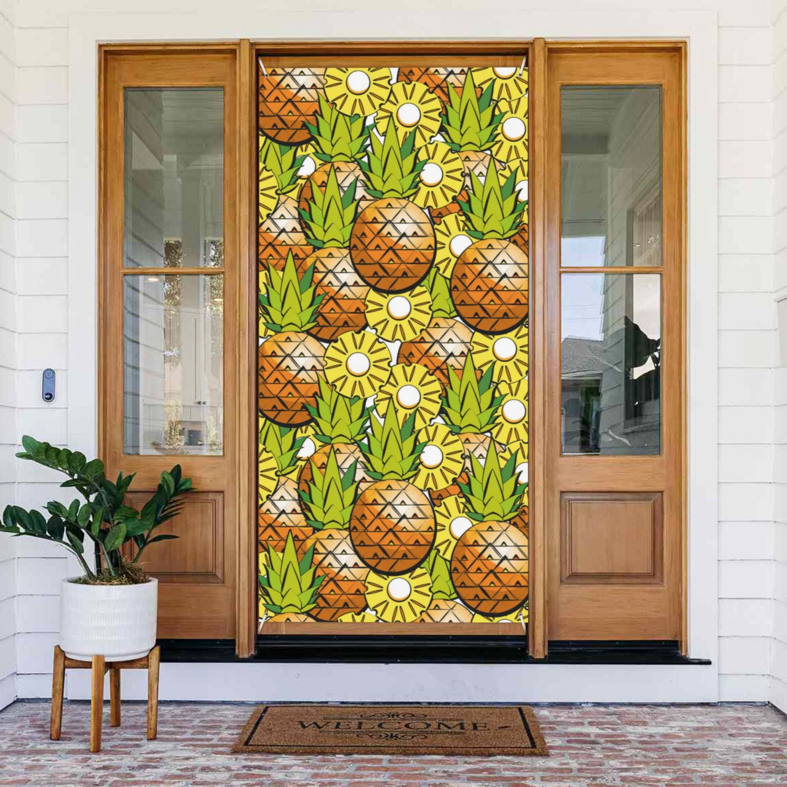 Door Covers Decorative - Tropical Summer Fruit Door Banner Decorations ...