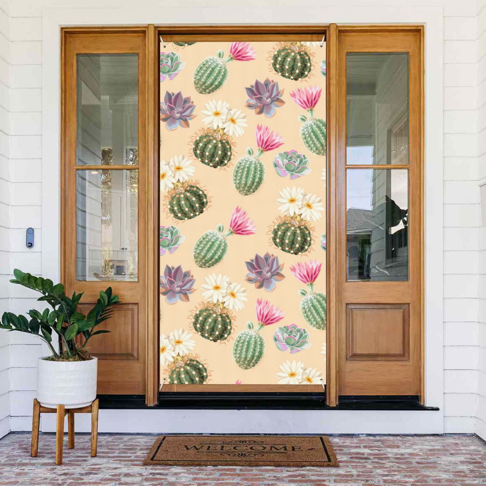Door Covers Decorative - desert Cactus Succulents Door Banner ...