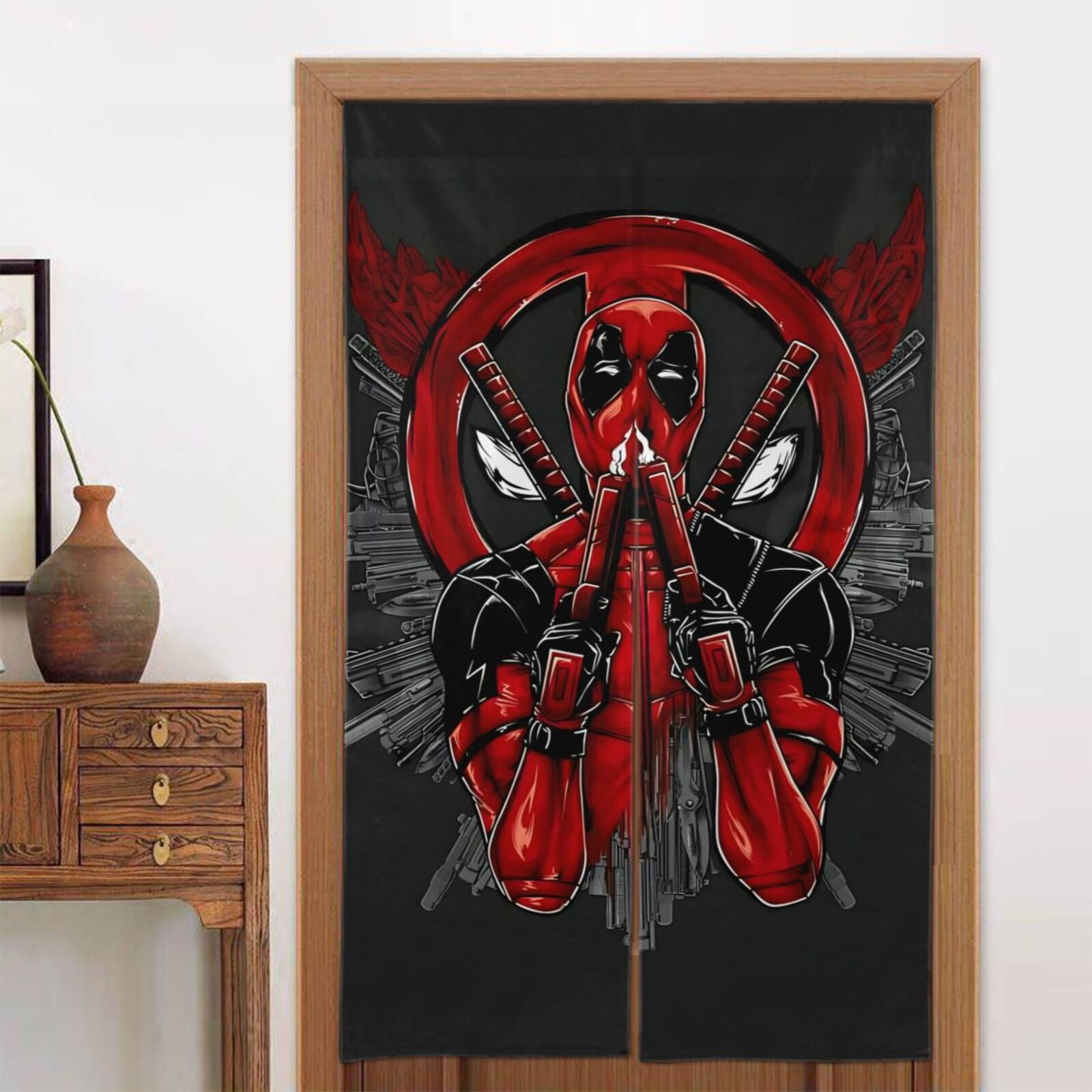 Door Curtain Deadpool Decorations for Party Supplies Props Window Door ...