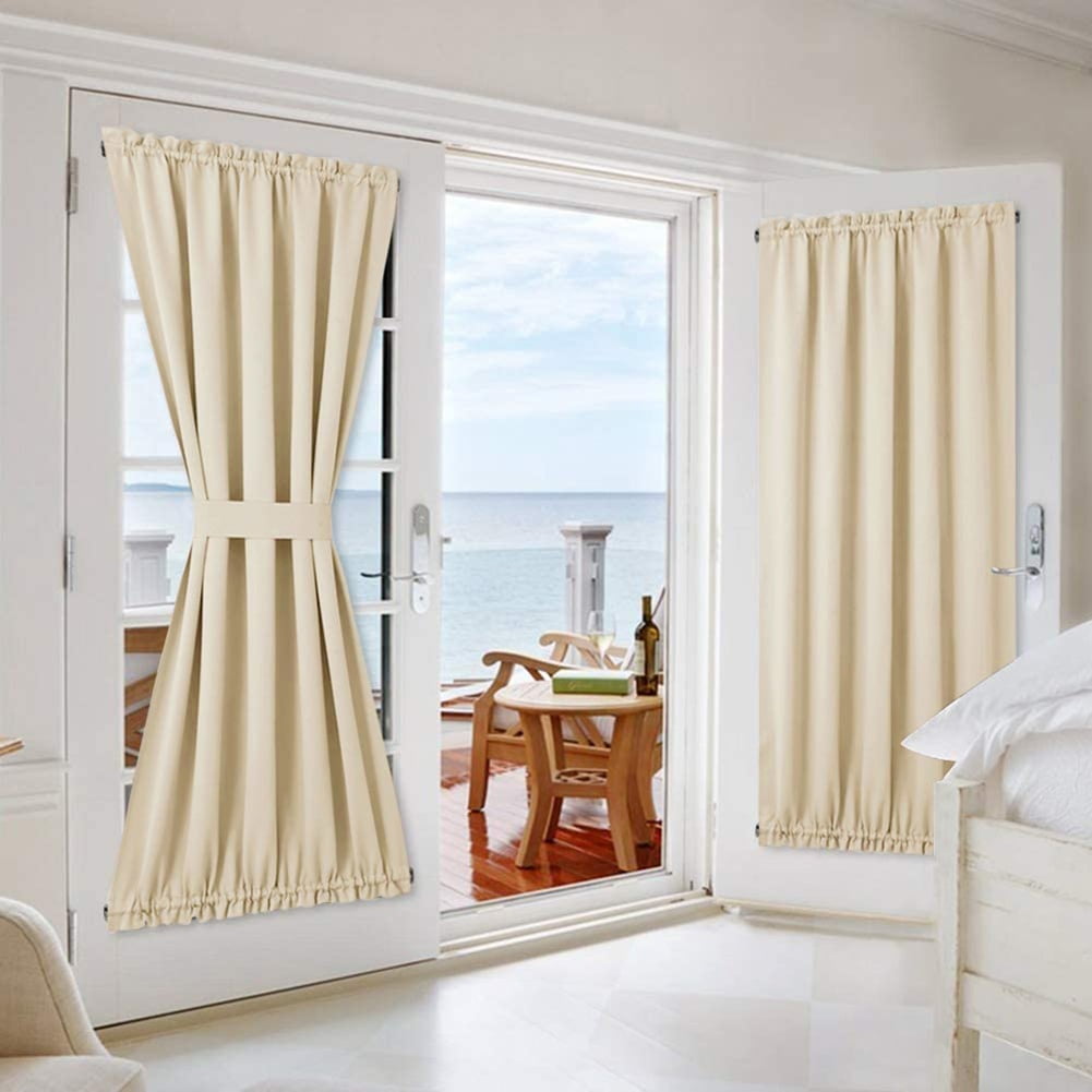 Door Curtain Panel, French Door Curtains Blackout Thermal Insulated ...