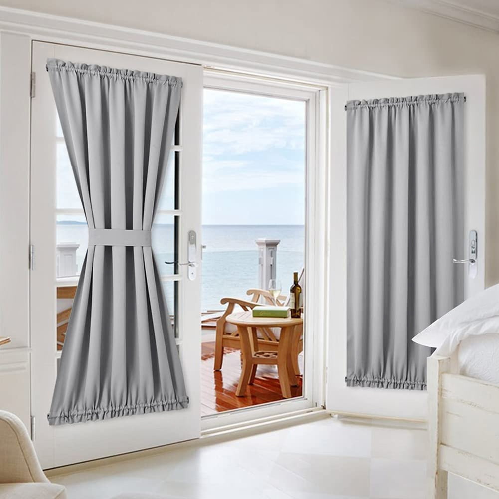 Door Curtain Panel, French Door Curtains Blackout Thermal Insulated ...