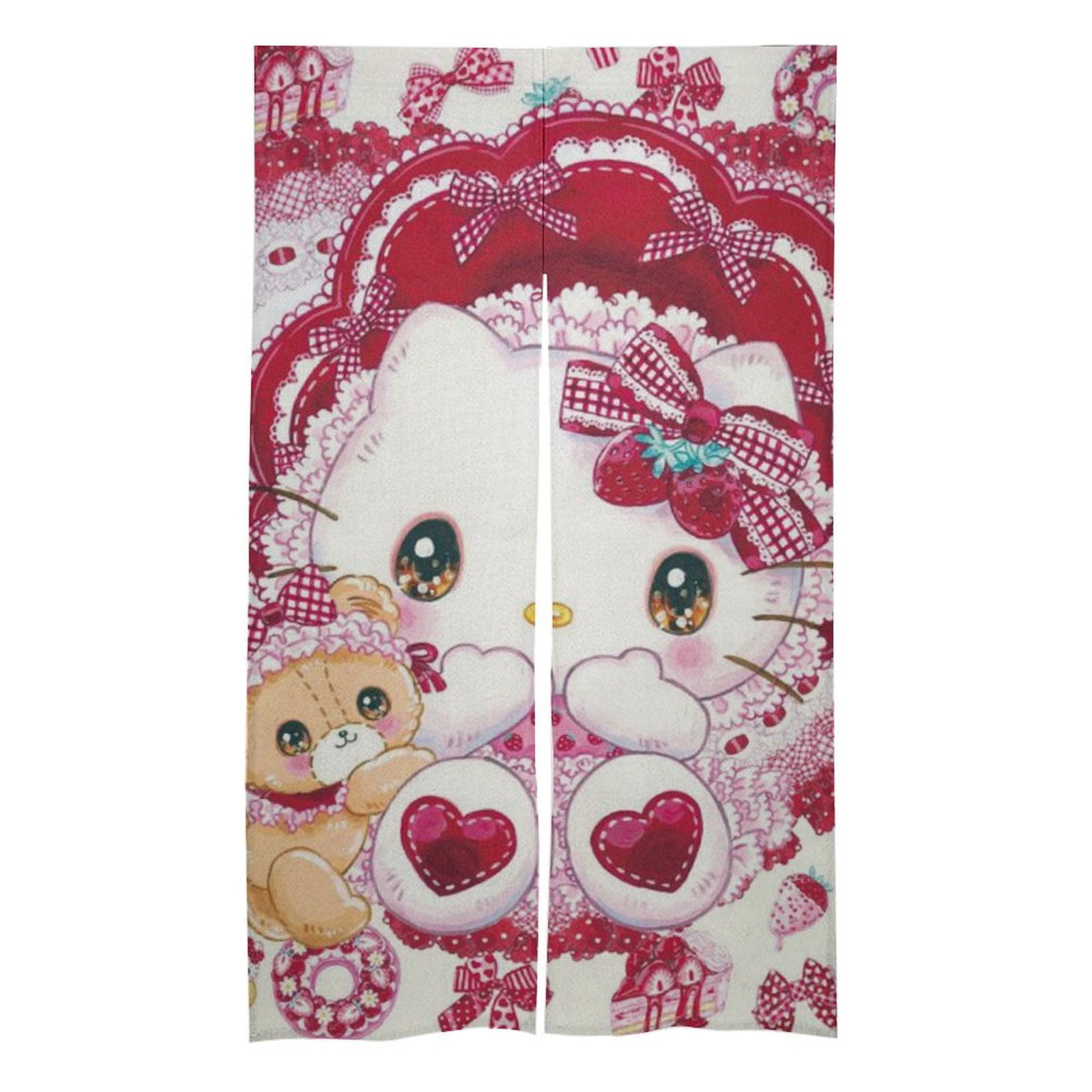 Door Curtains Splice for Doorways Privacy,Cartoon Bookcase Blackout ...