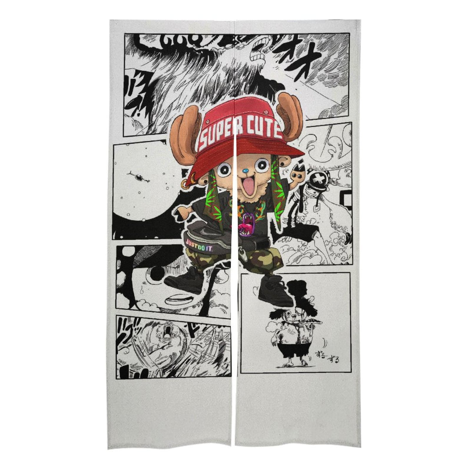 Door Curtains Splice for Doorways Privacy,Cartoon Bookcase Blackout ...