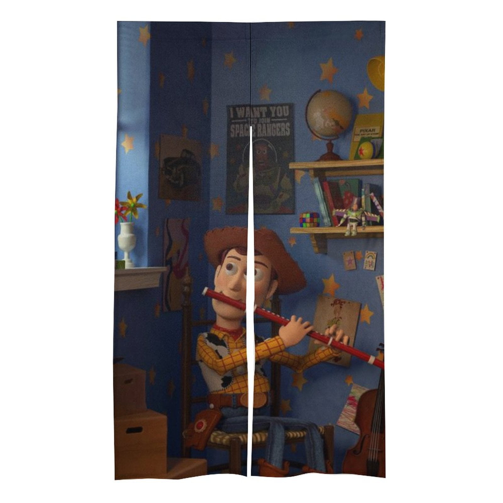 Door Curtains Splice for Doorways Privacy,Cartoon Bookcase Blackout ...