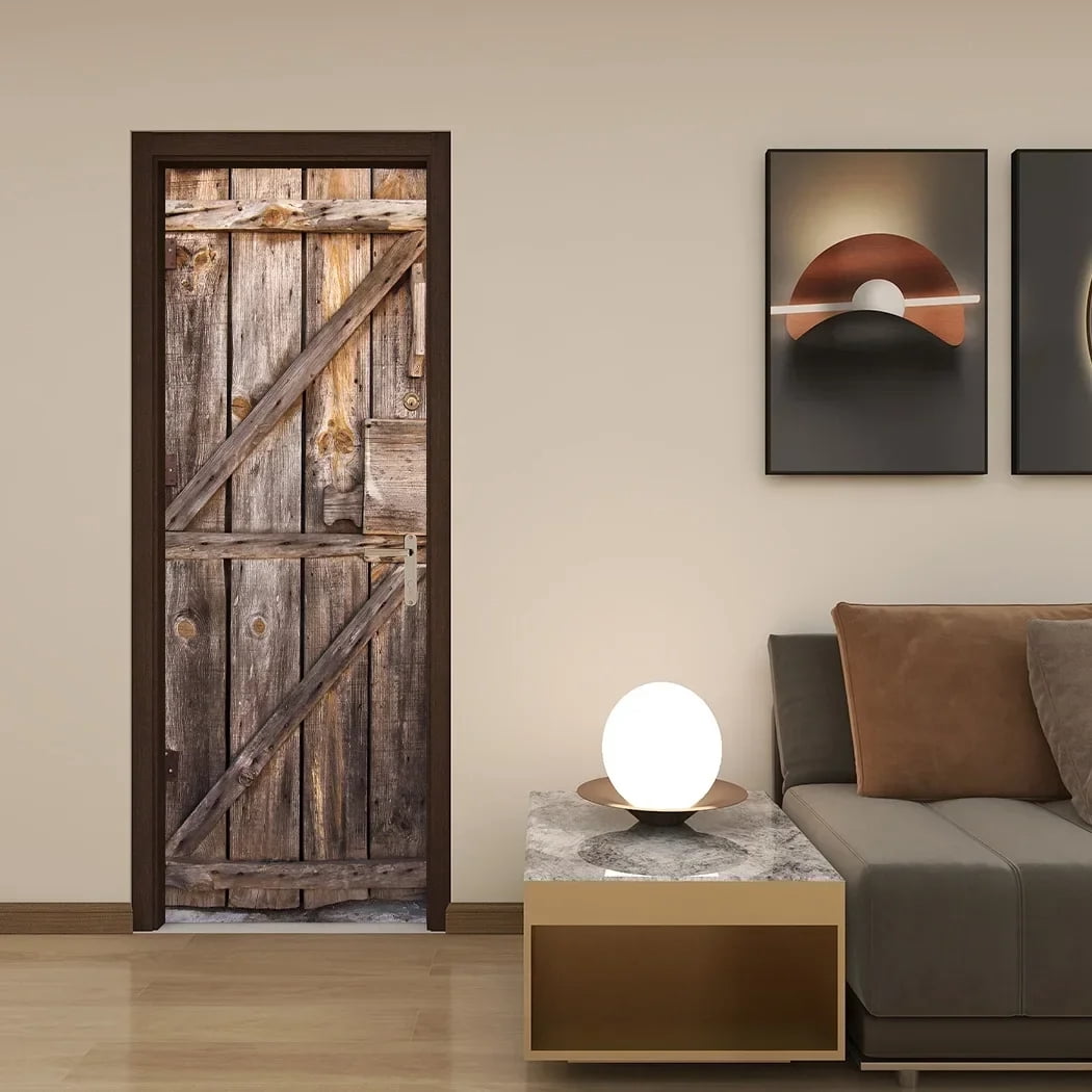 Door Decal Modern Sticker Cover Wallpaper Removable Waterproof Bedroom ...