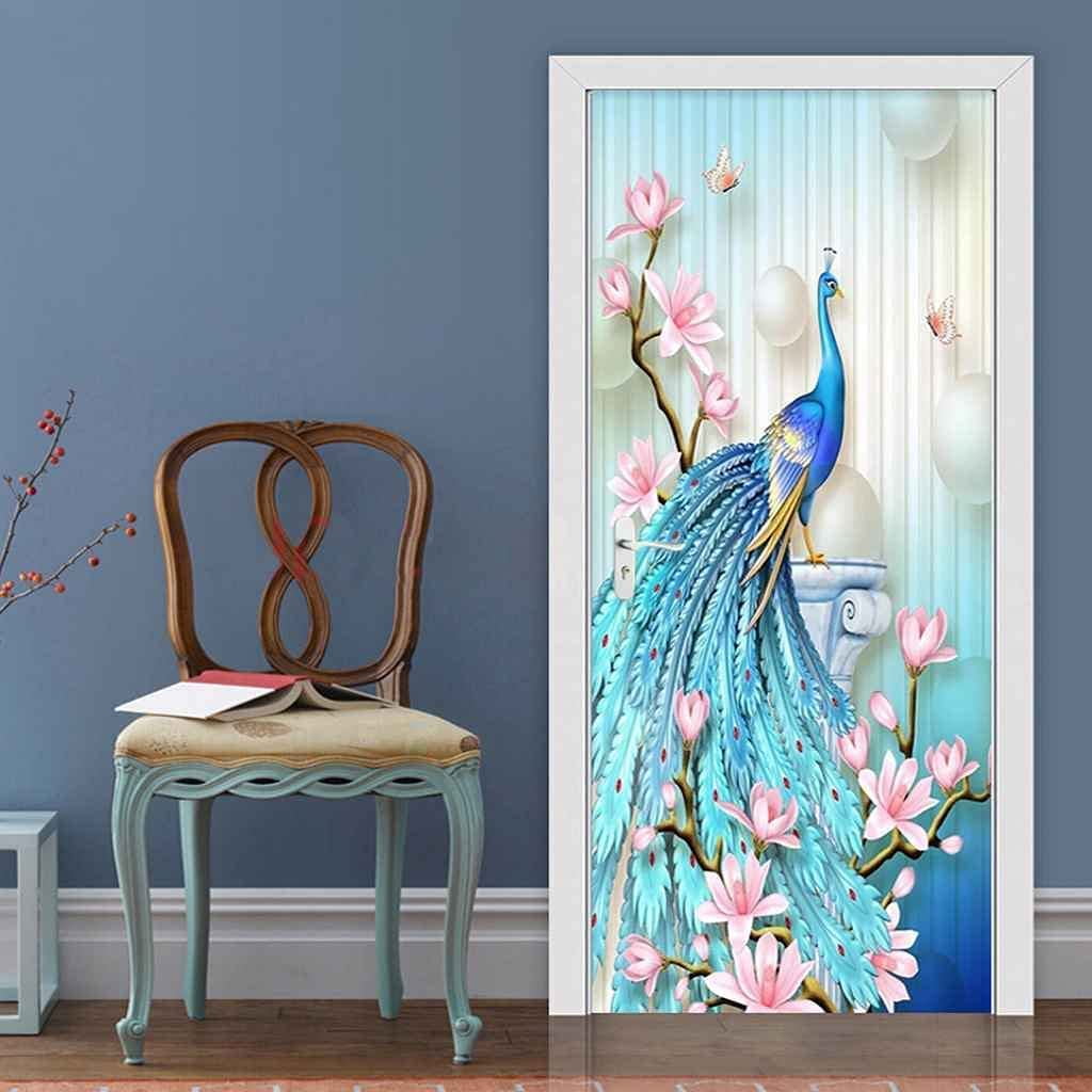 Door Decals Beautiful bird door decals Gorgeous animal flower mural ...