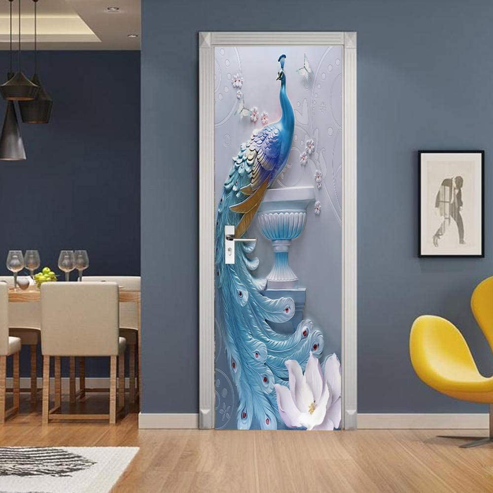 Door Decals Beautiful bird door decals Gorgeous animal flower mural ...