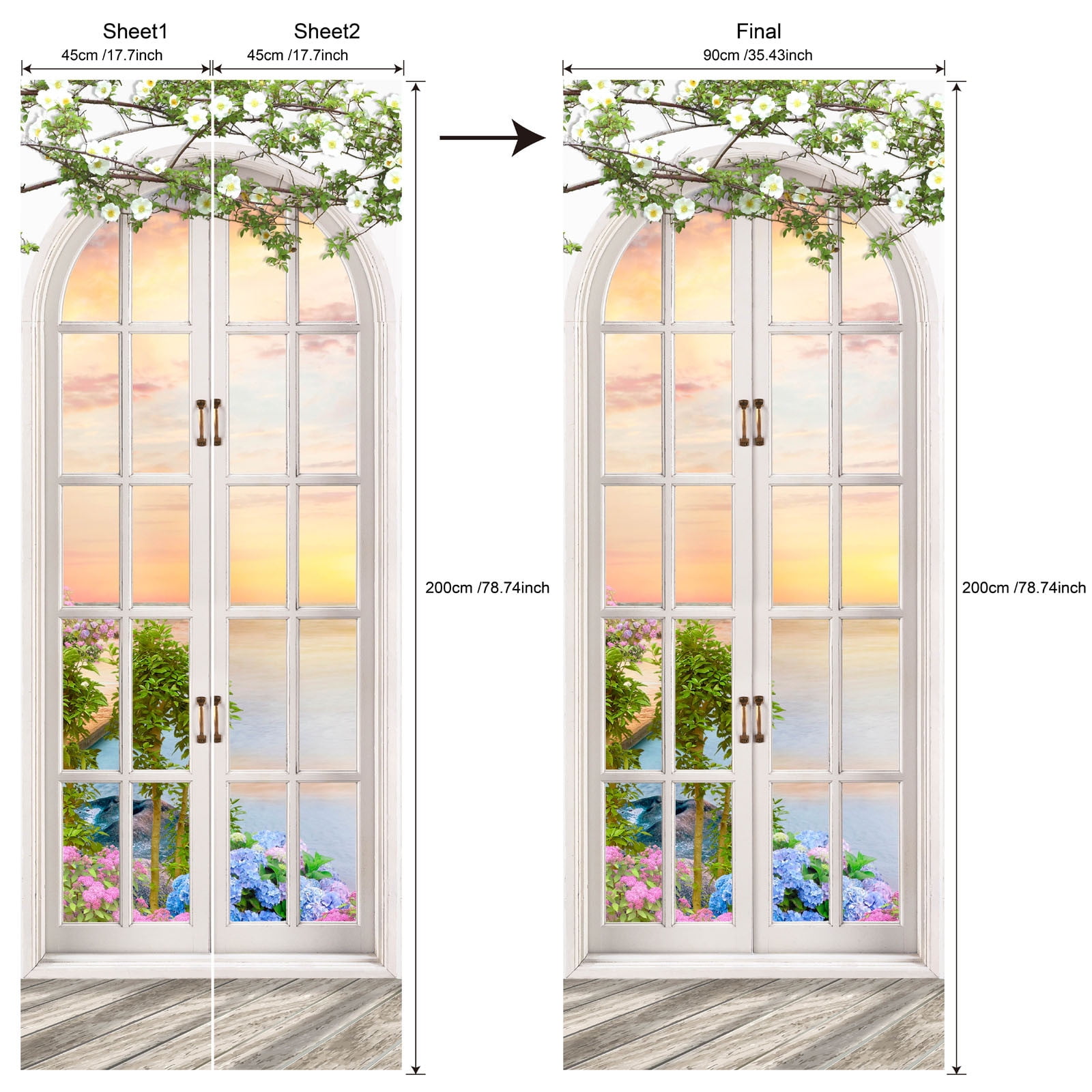 Door Decals Peel and Stick Door Sticker, Door Stickers Murals Peel And ...