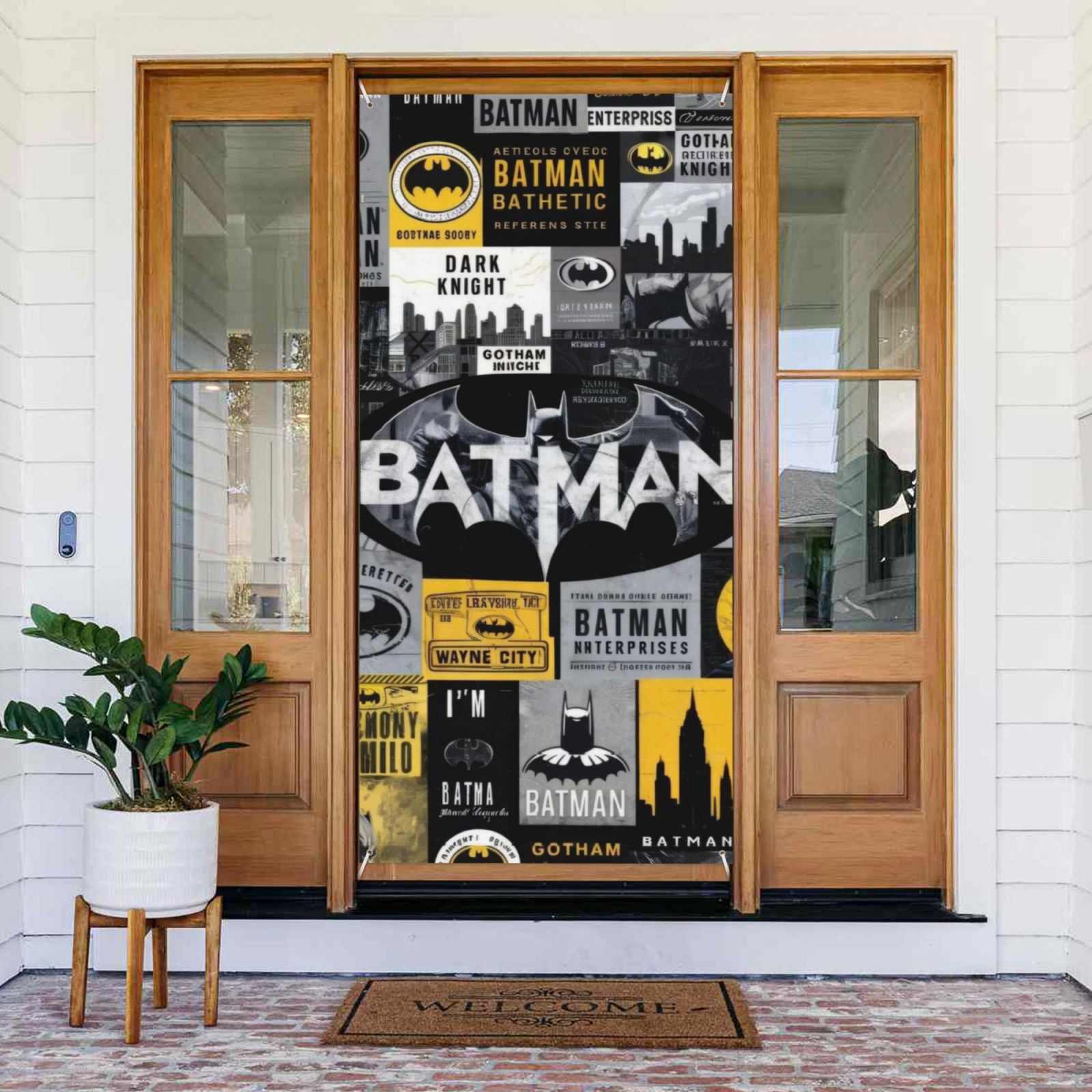 Door Decorations Banner Batman Door Cover for Porch Party Indoor ...