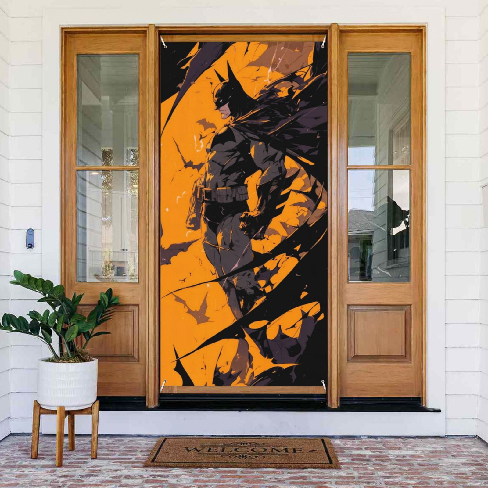 Door Decorations Banner Batman Door Cover for Porch Party Indoor ...