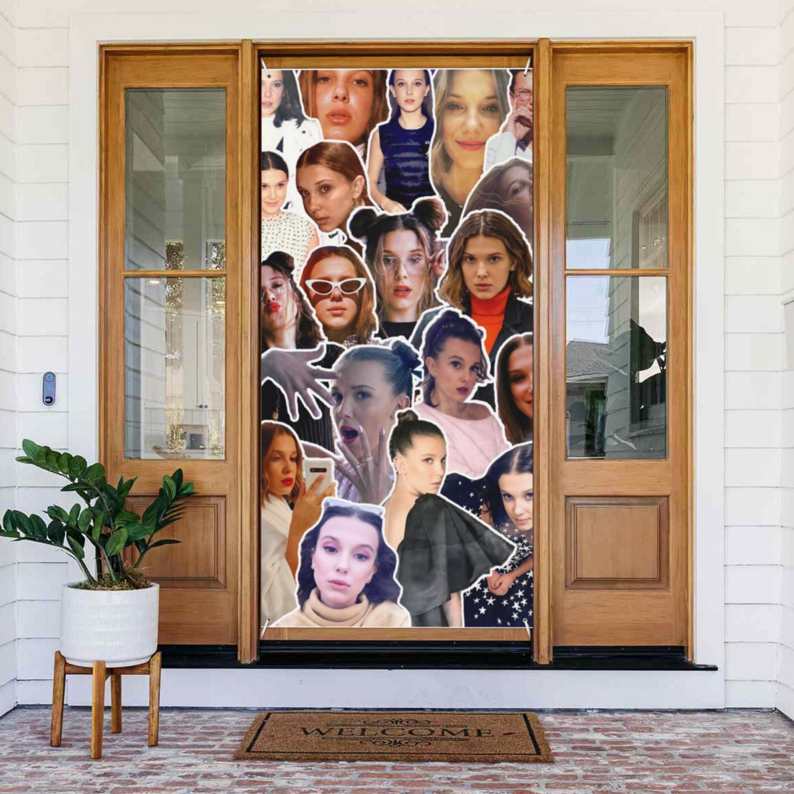 Door Decorations Banner Millie Bobby Brown Door Cover for Porch Party ...