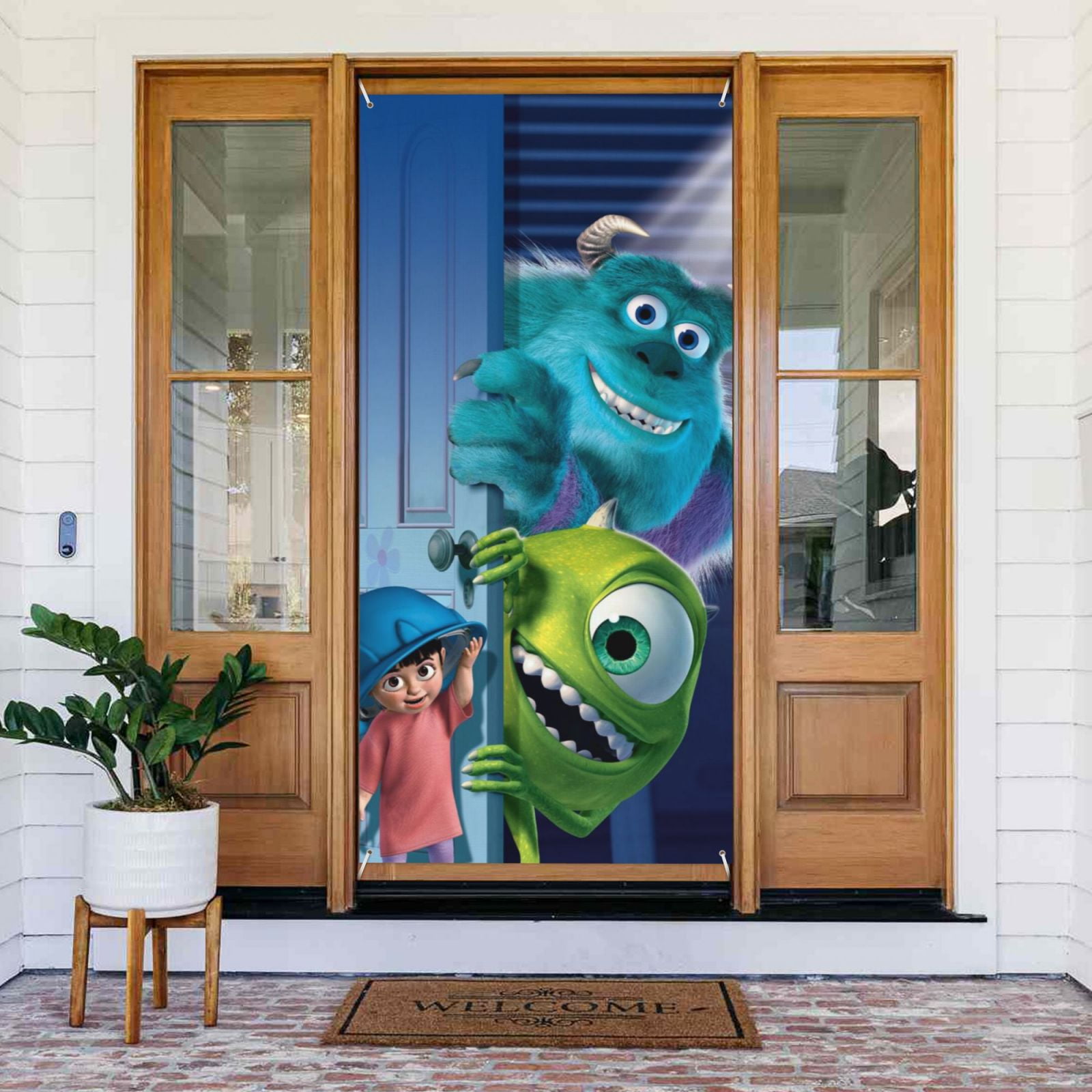 Door Decorations Banner Monsters Inc Door Cover for Porch Party Indoor ...